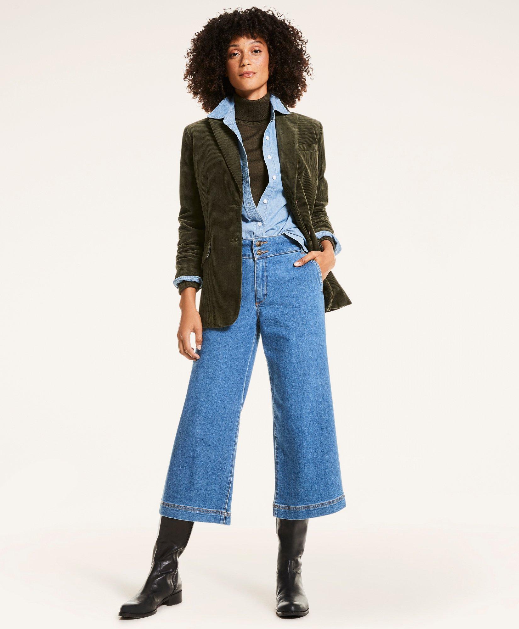 Denim Cropped Culotte