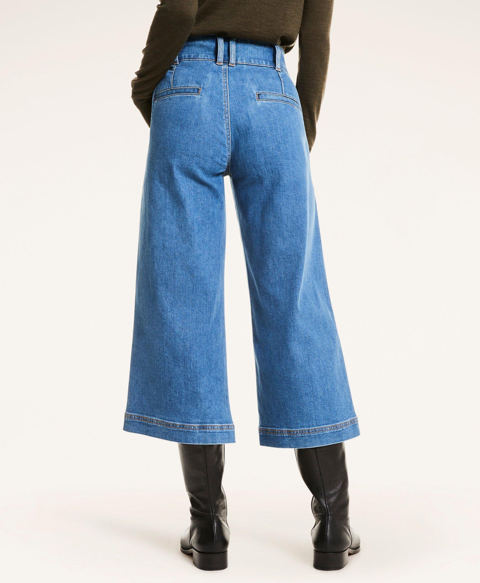 Denim Cropped Culotte