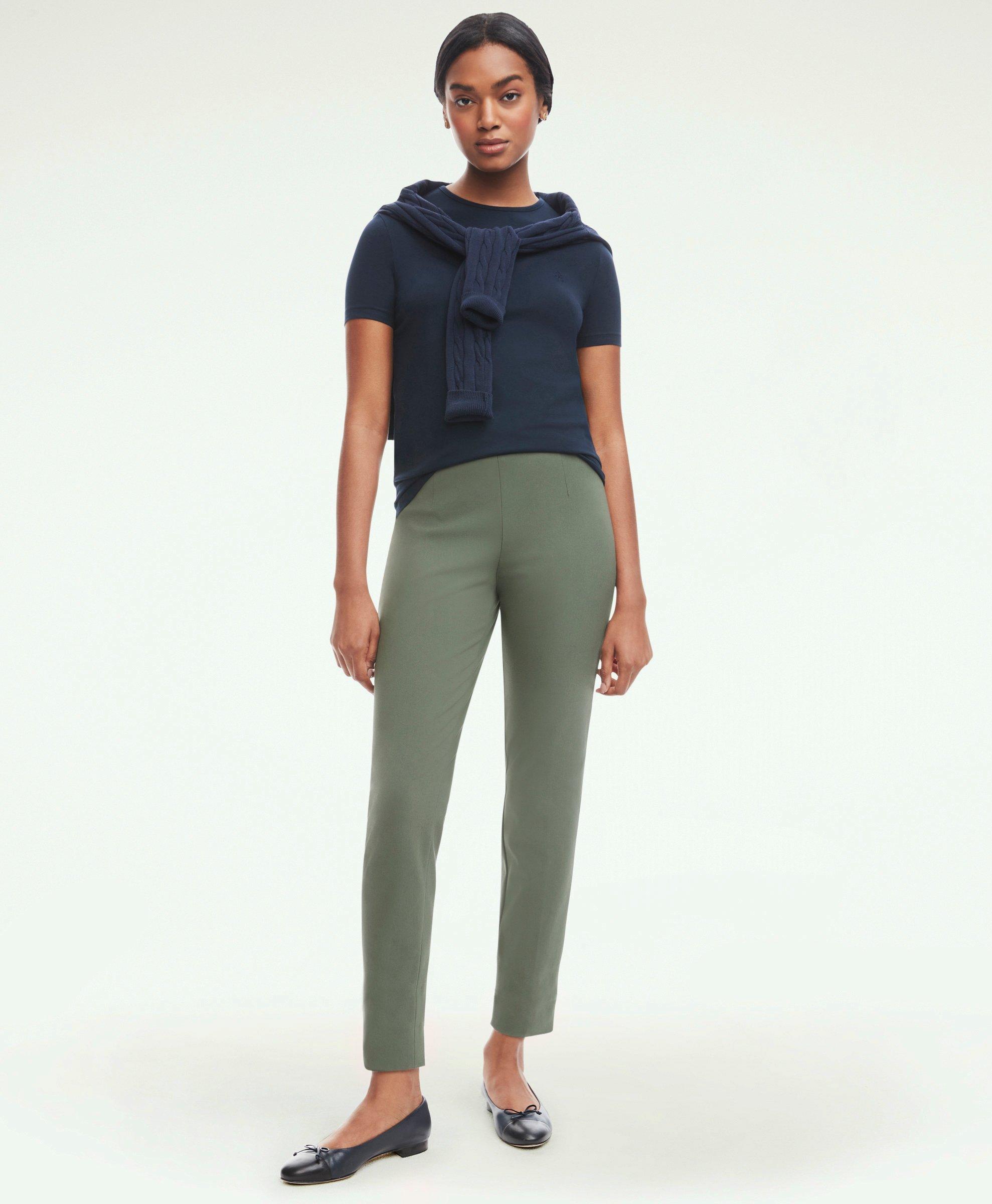 Side-Zip Stretch Cotton Pant