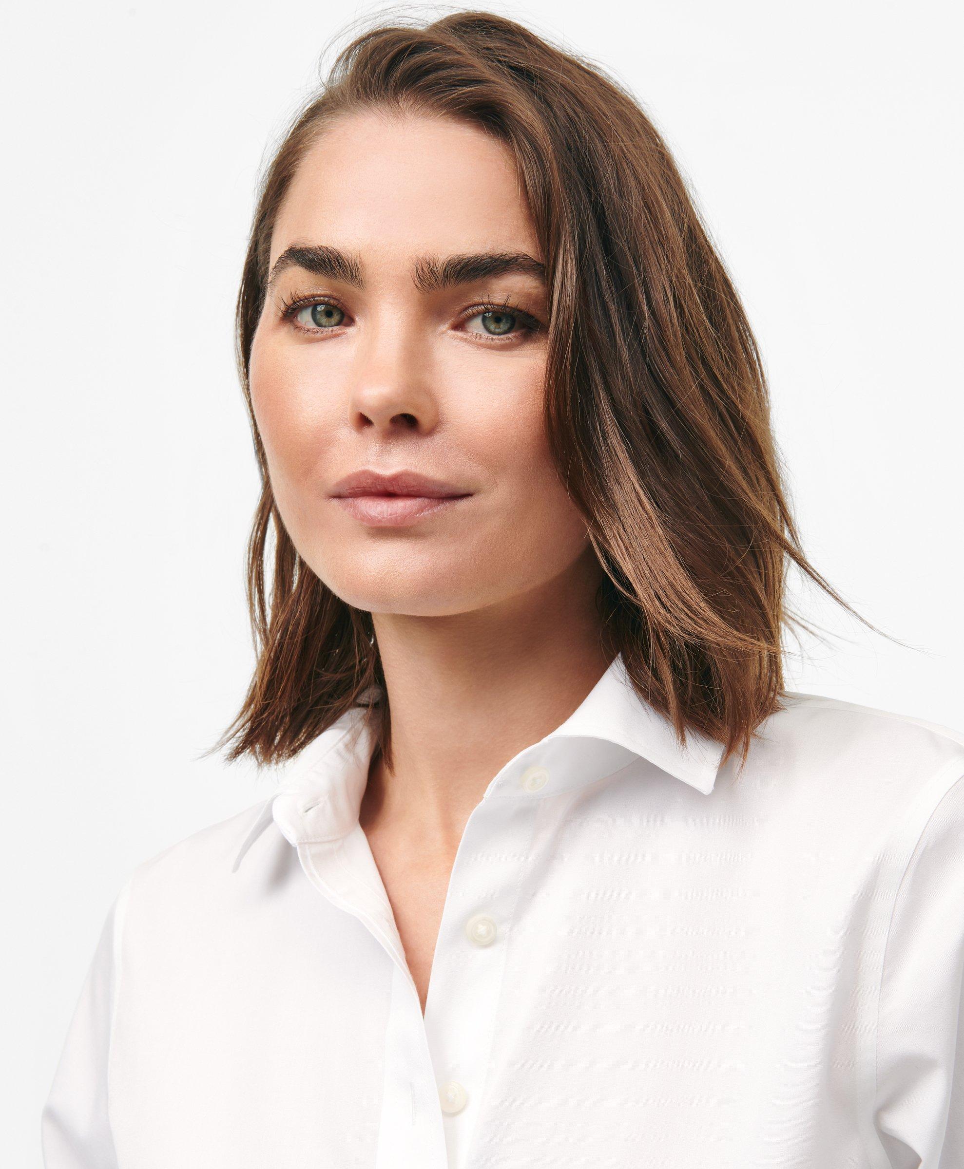 Cropped Shirt in Stretch Supima® Cotton