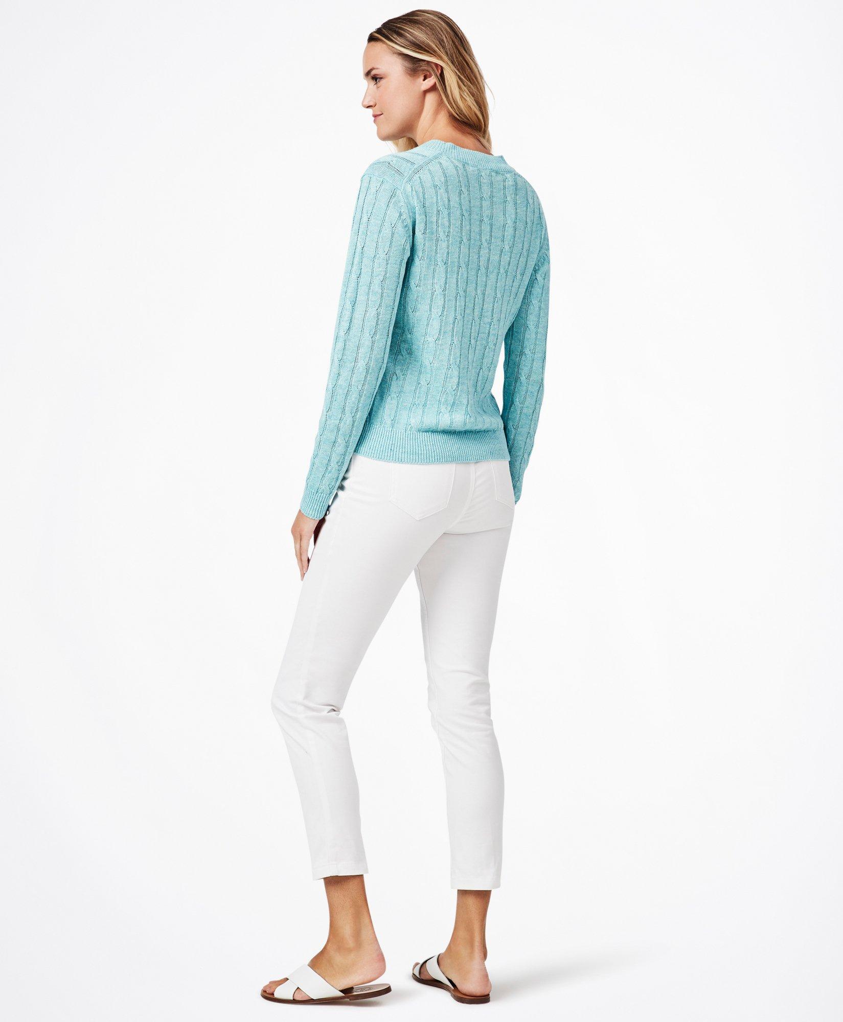 Cable-Knit Linen Sweater