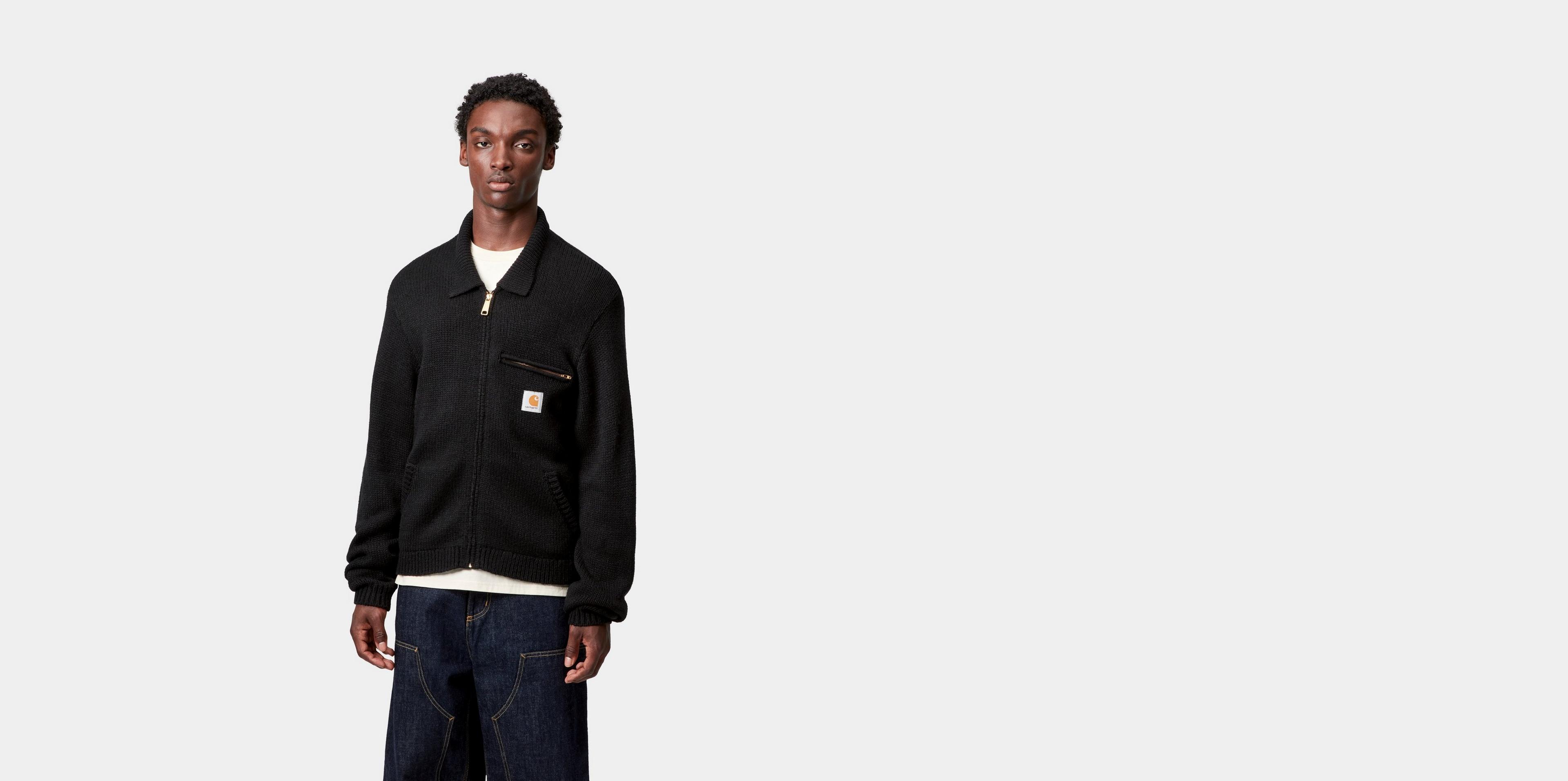 Carhartt WIP Detroit Knit Jacket, Black | Official Online Store