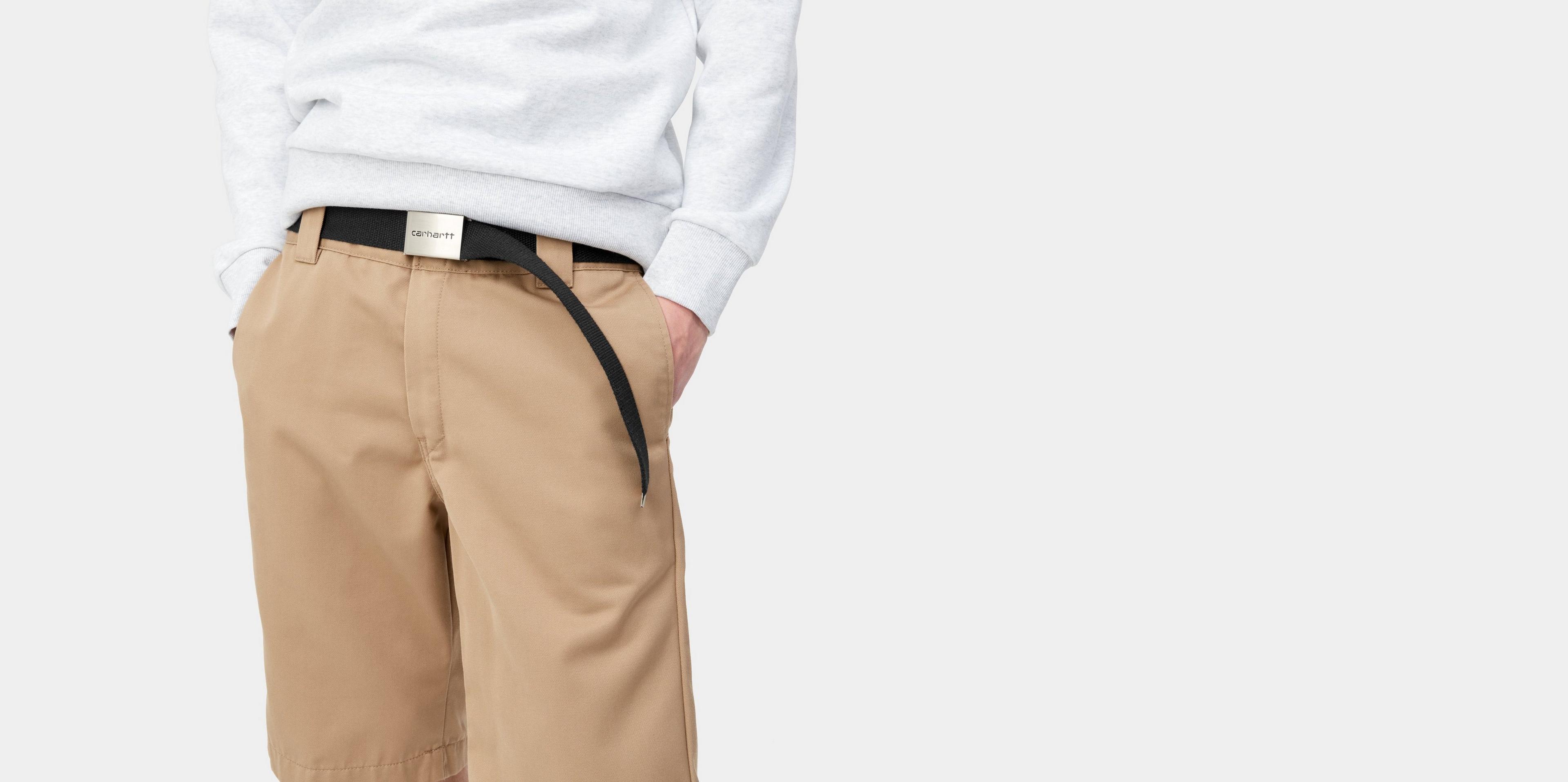 Carhartt WIP Clip Belt Chrome, Black | Official Online Store