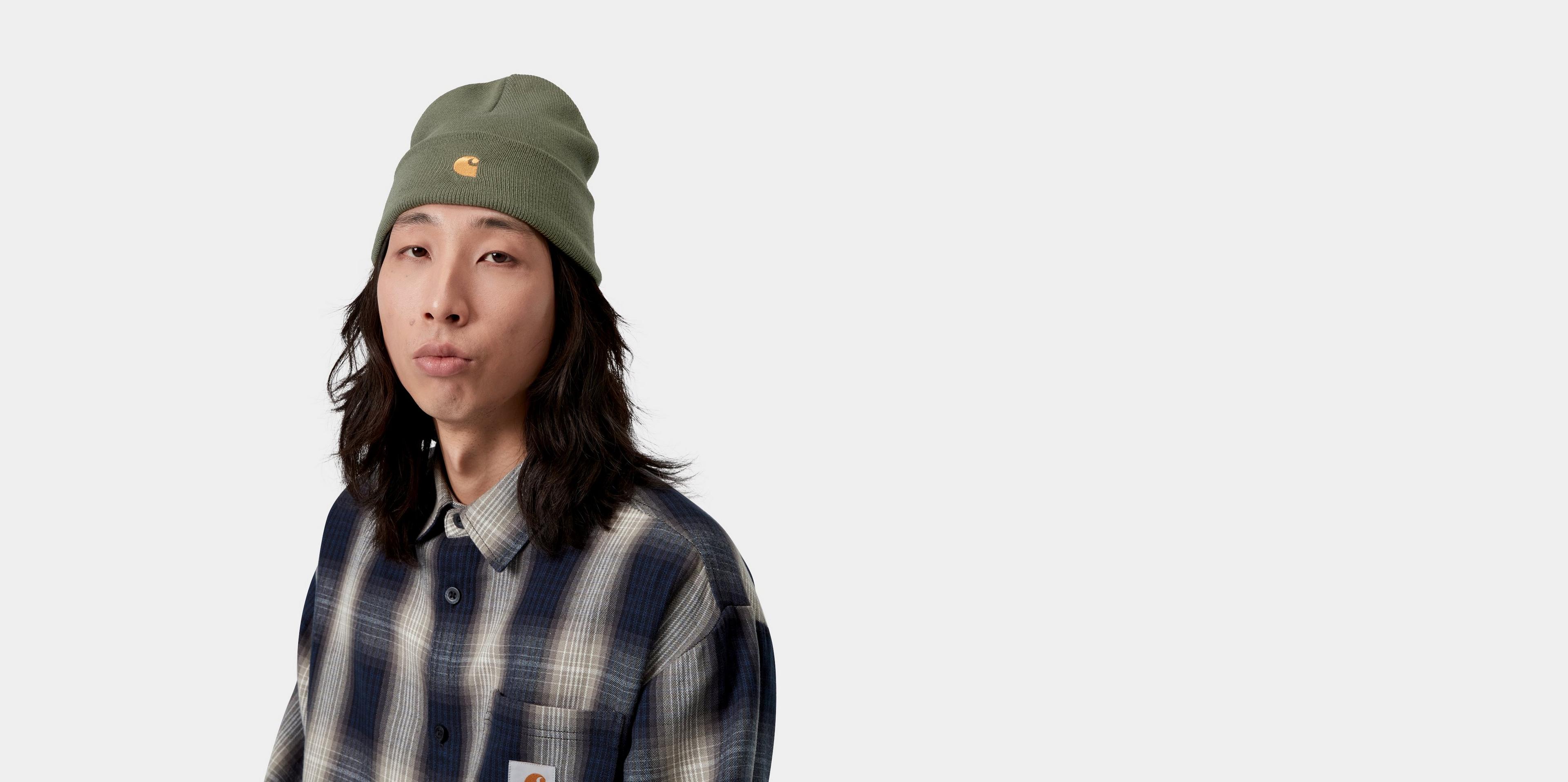 Carhartt WIP Chase Beanie, Leaf / Gold | Official Online Store