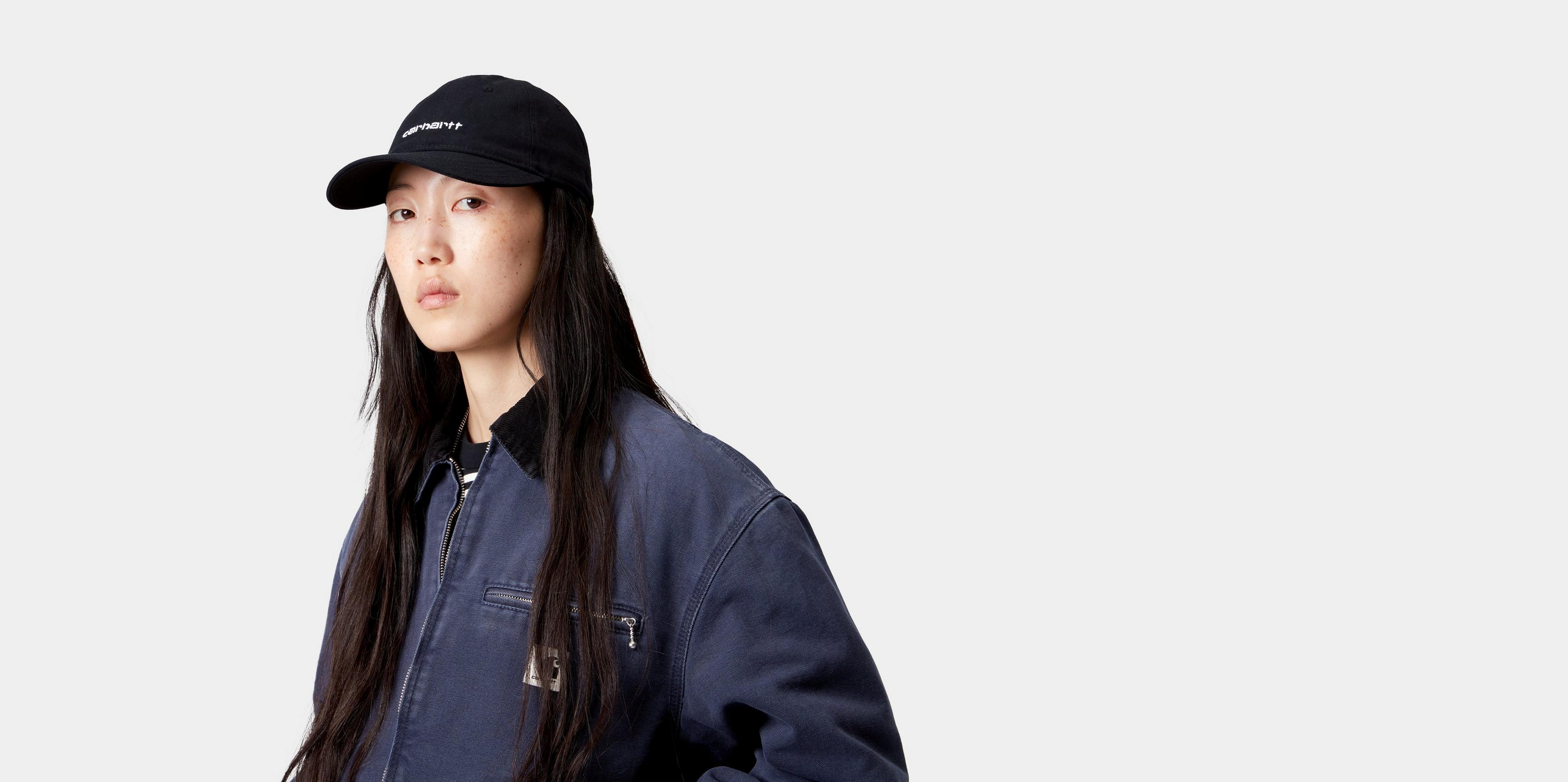 Carhartt WIP Canvas Script Cap, Black / White | Boutique en ligne ...