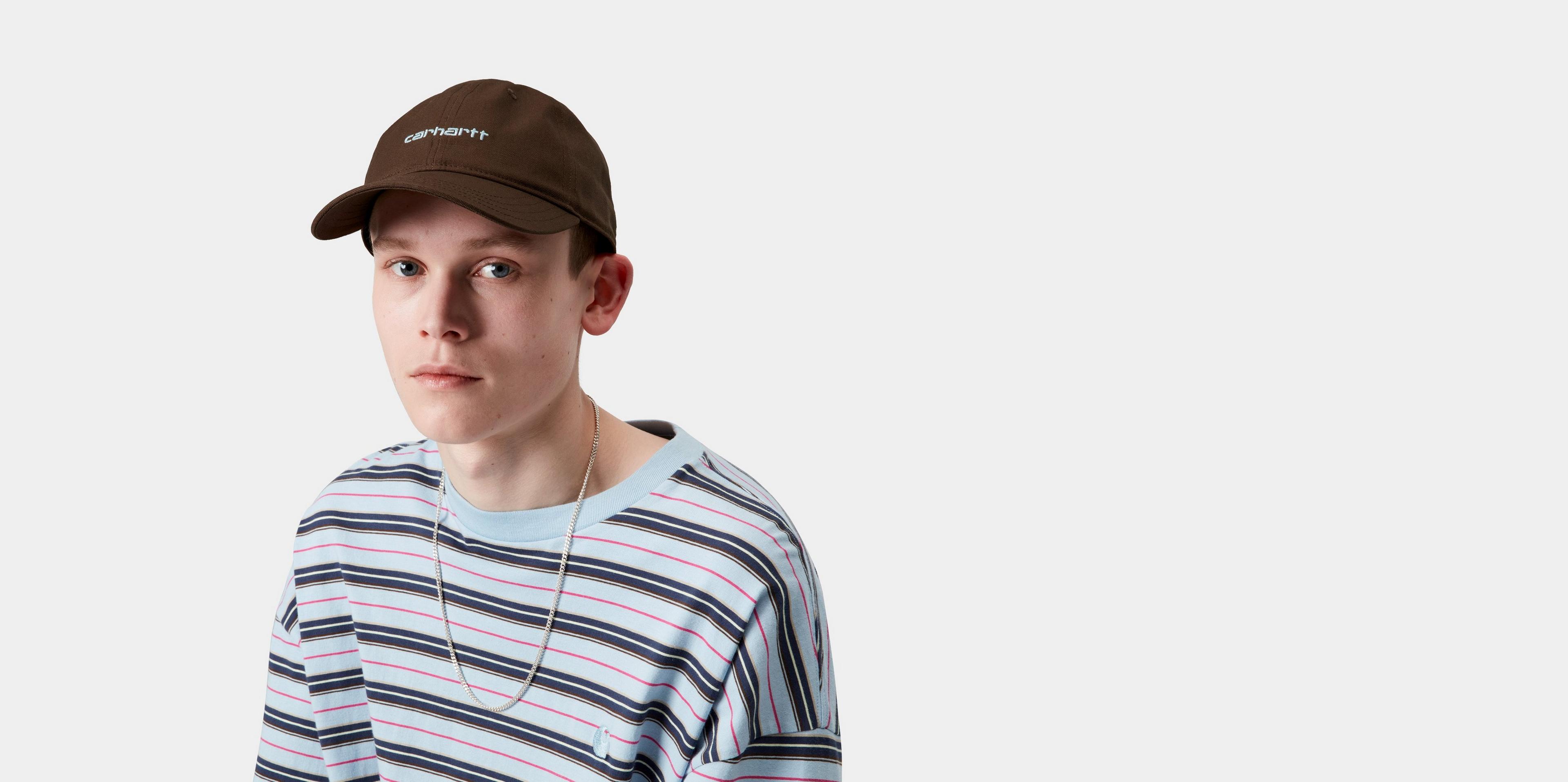 Carhartt WIP Canvas Script Cap, Liberica / Air Sky | Official Online Store