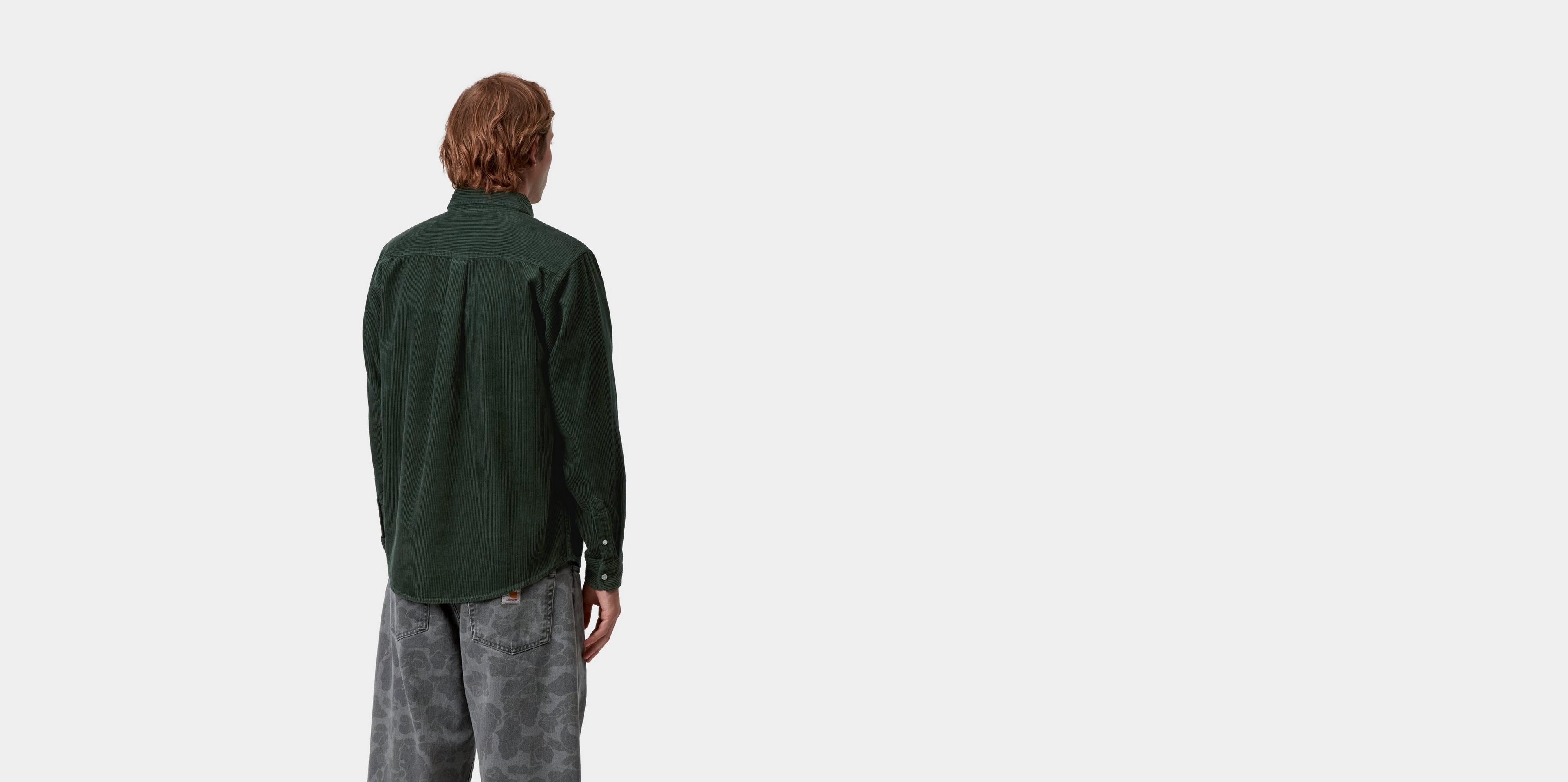 Carhartt WIP L/S Madison Cord Shirt, Sycamore Tree / Sycamore Tree ...