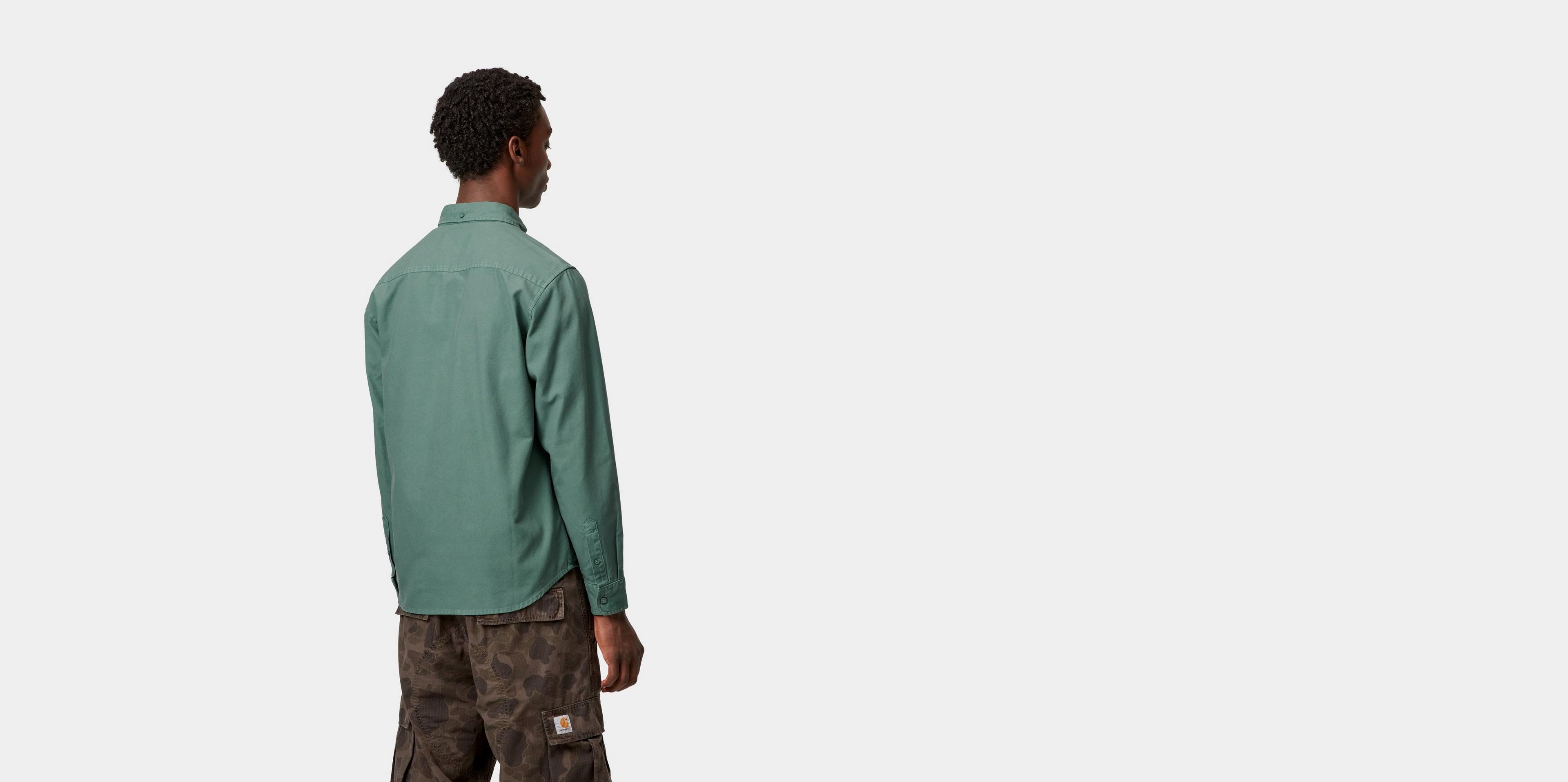 Carhartt WIP L/S Bolton Shirt, Silver Pine | Boutique en ligne officielle