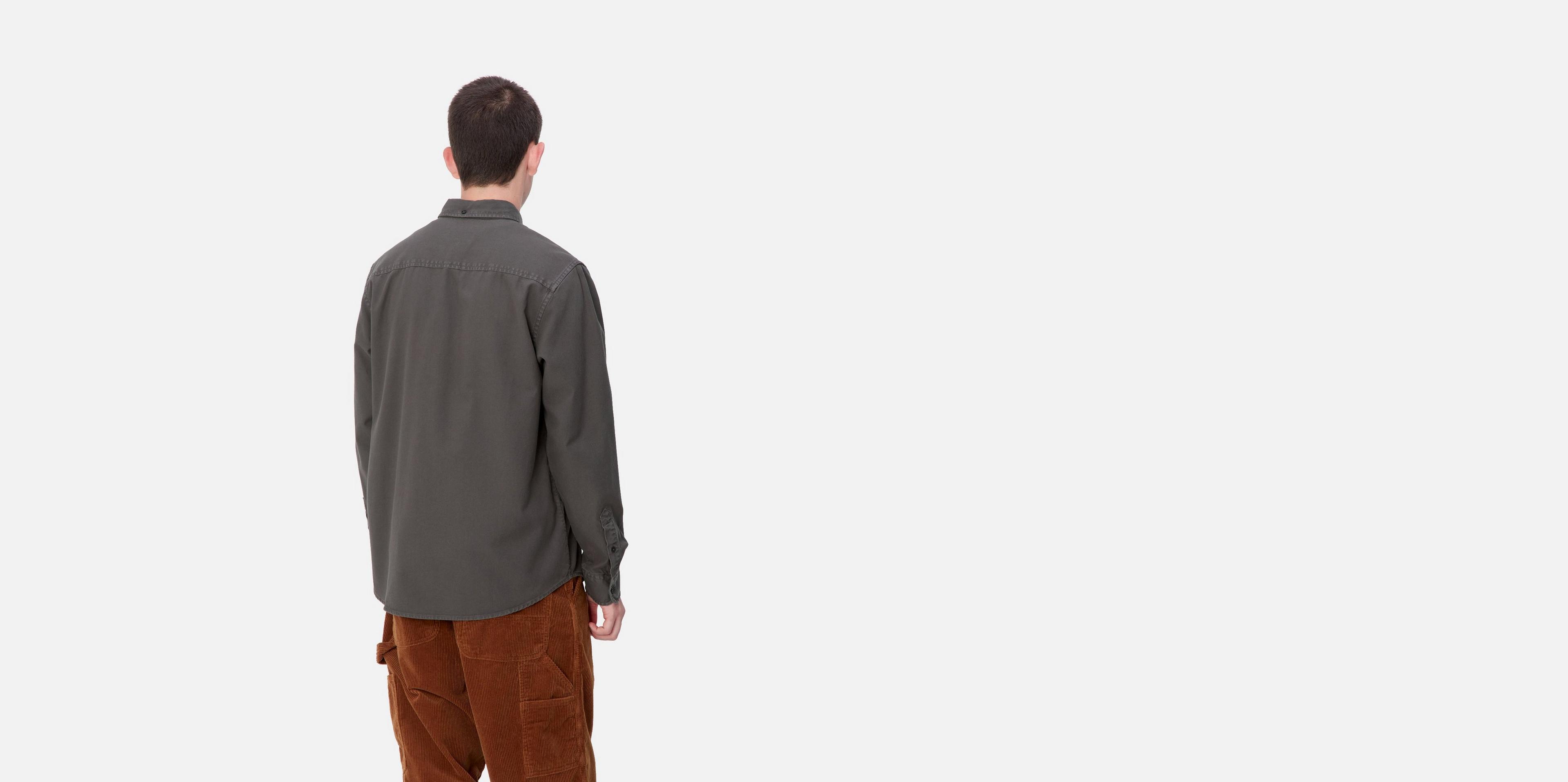 Carhartt WIP L/S Bolton Shirt, Graphite | Official Online Store