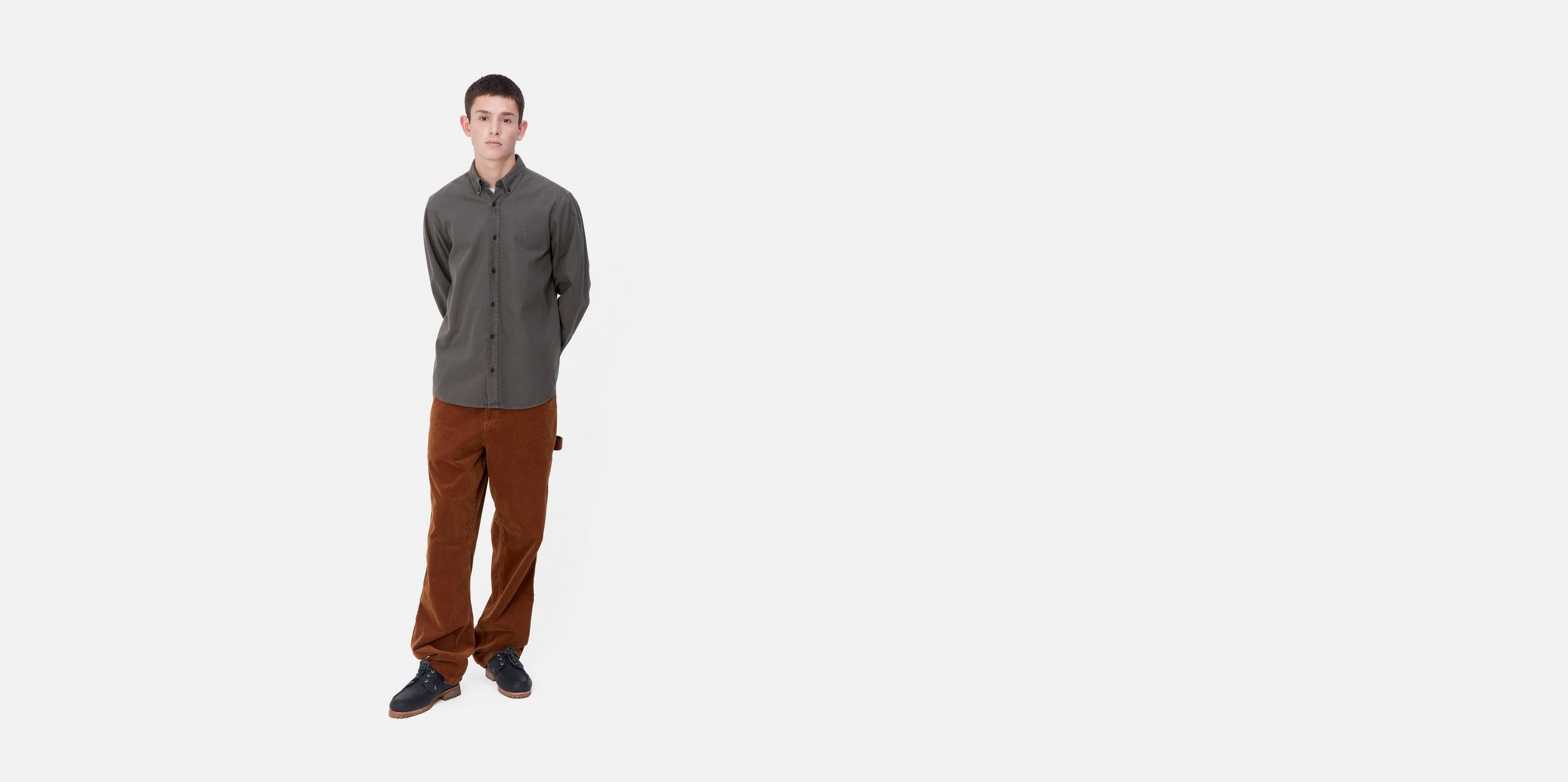Carhartt WIP L/S Bolton Shirt, Graphite | Boutique en ligne officielle