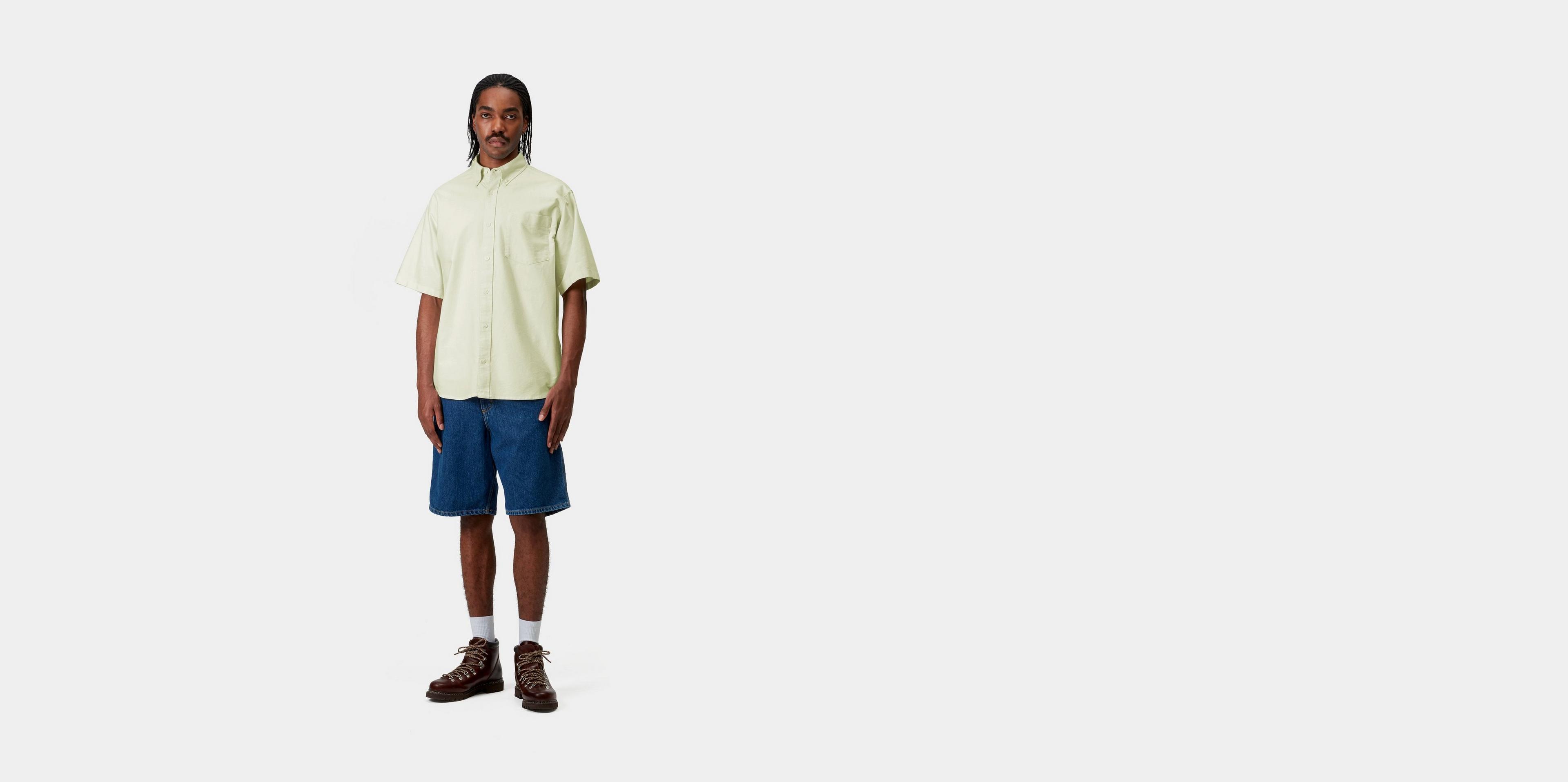 Carhartt WIP S/S Braxton Shirt, Air Green / Wax | Official Online Store