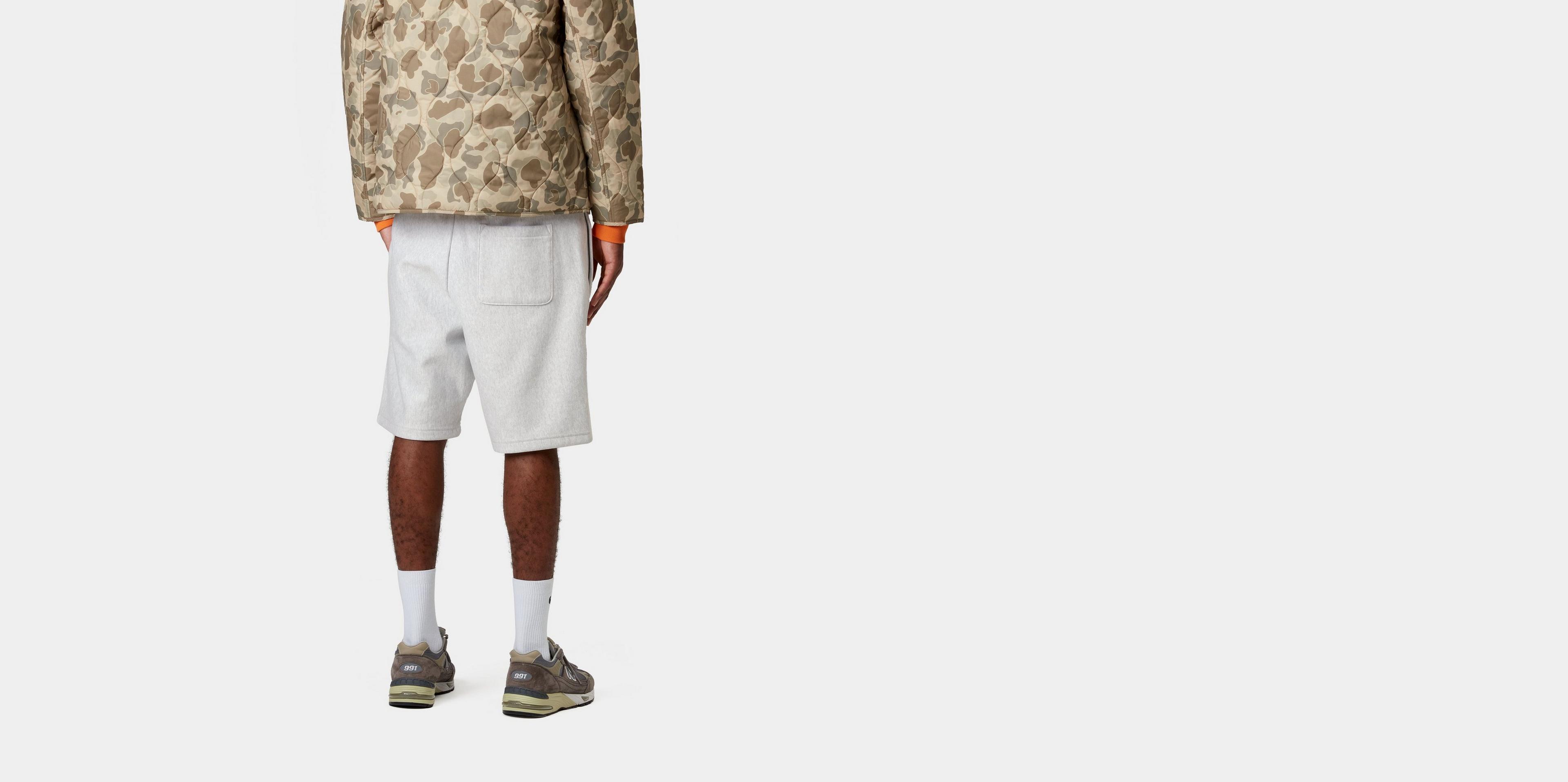 Carhartt WIP American Script Sweat Short, Ash Heather | Official Online ...