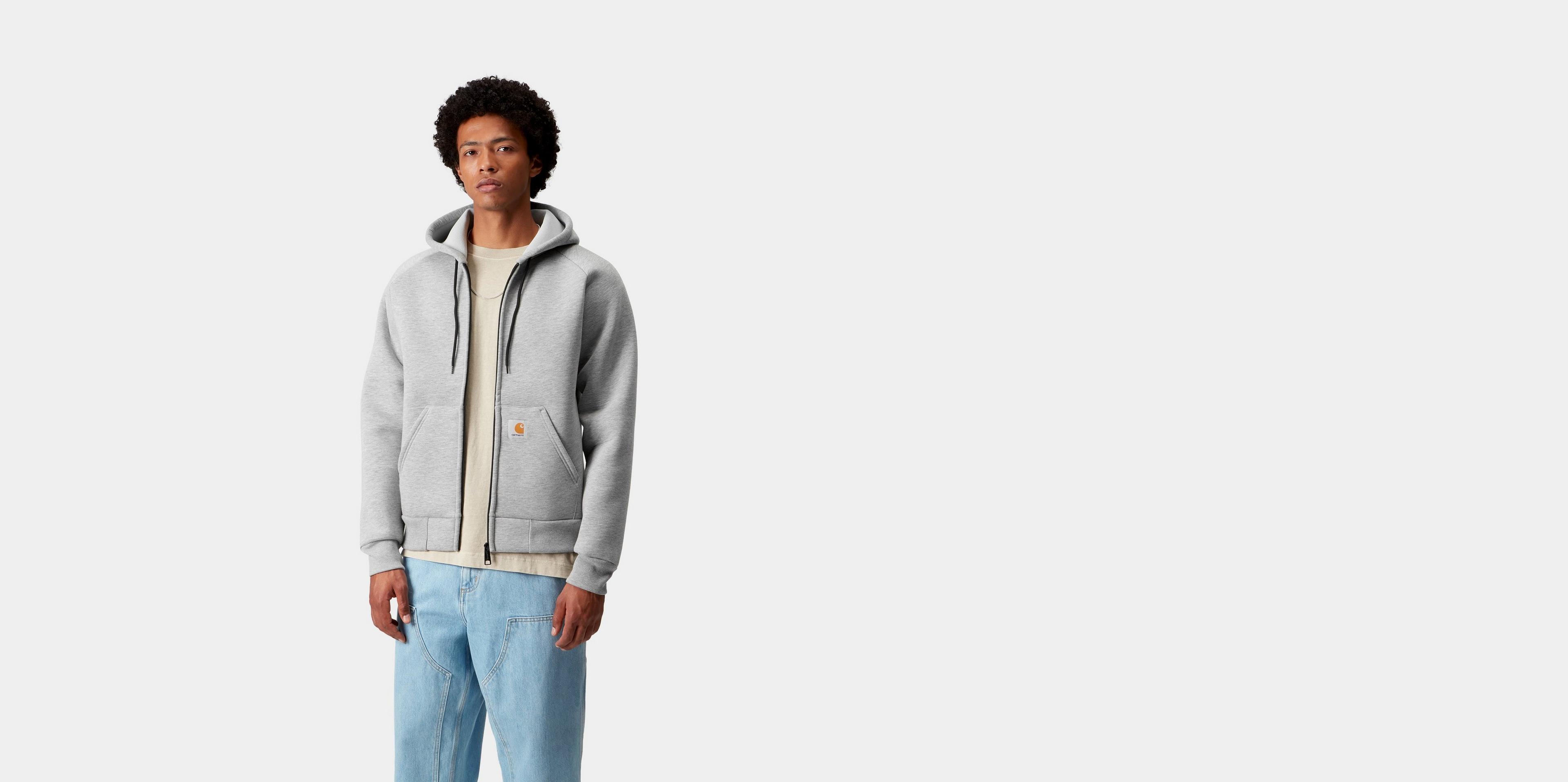 Carhartt WIP Car-Lux Hooded Jacket, Grey Heather / Grey | Negozio ...