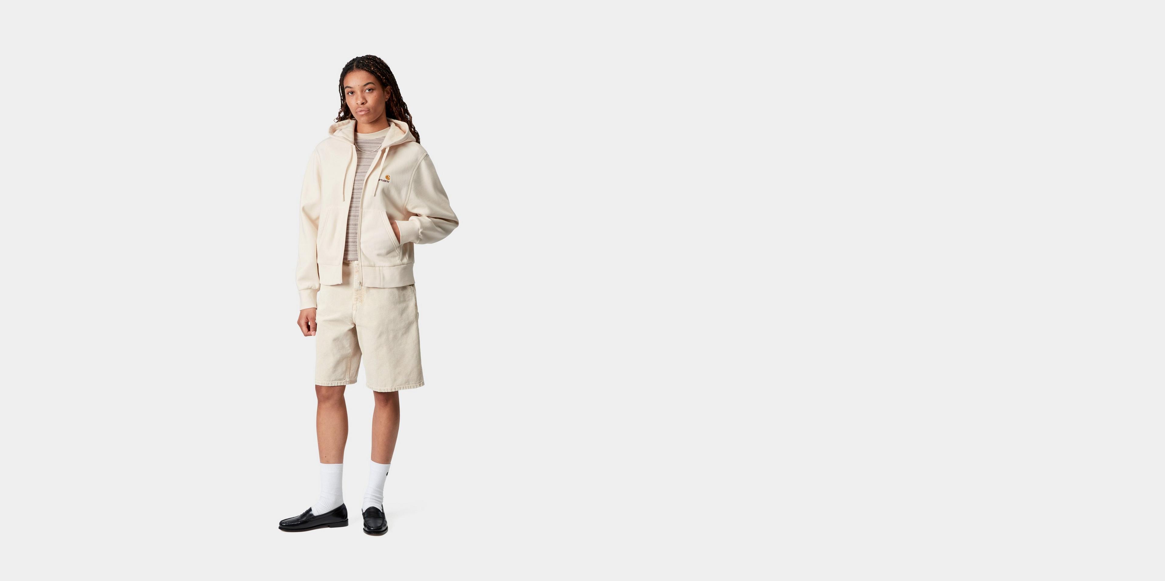 Carhartt WIP W' Hooded American Script Jacket, Natural | Official ...
