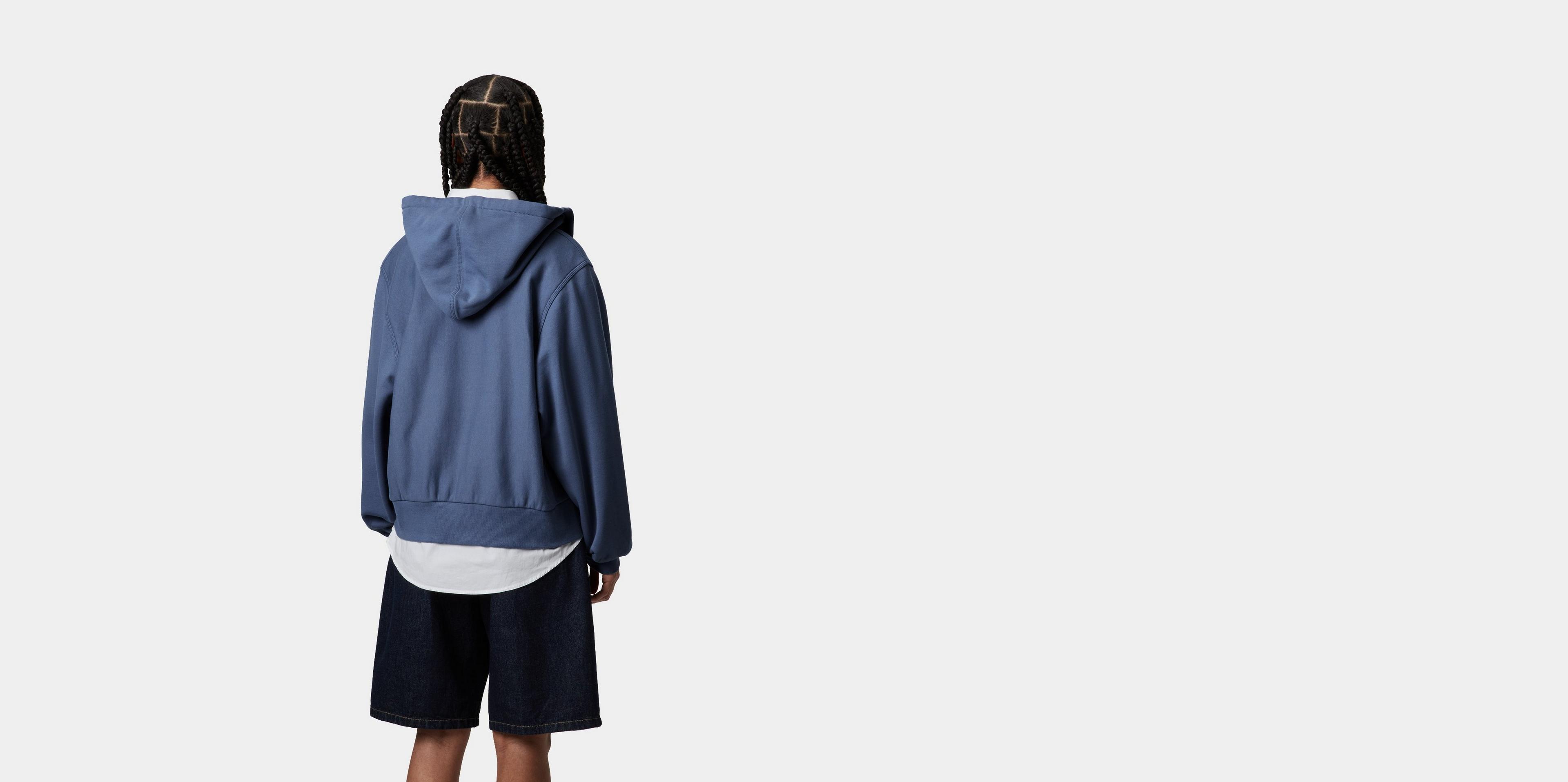 Carhartt WIP W' Hooded American Script Jacket, Blue Iris | Official ...