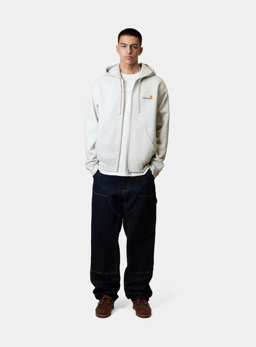 Carhartt Wip Hooded American Script Jacket Ash Heather Official