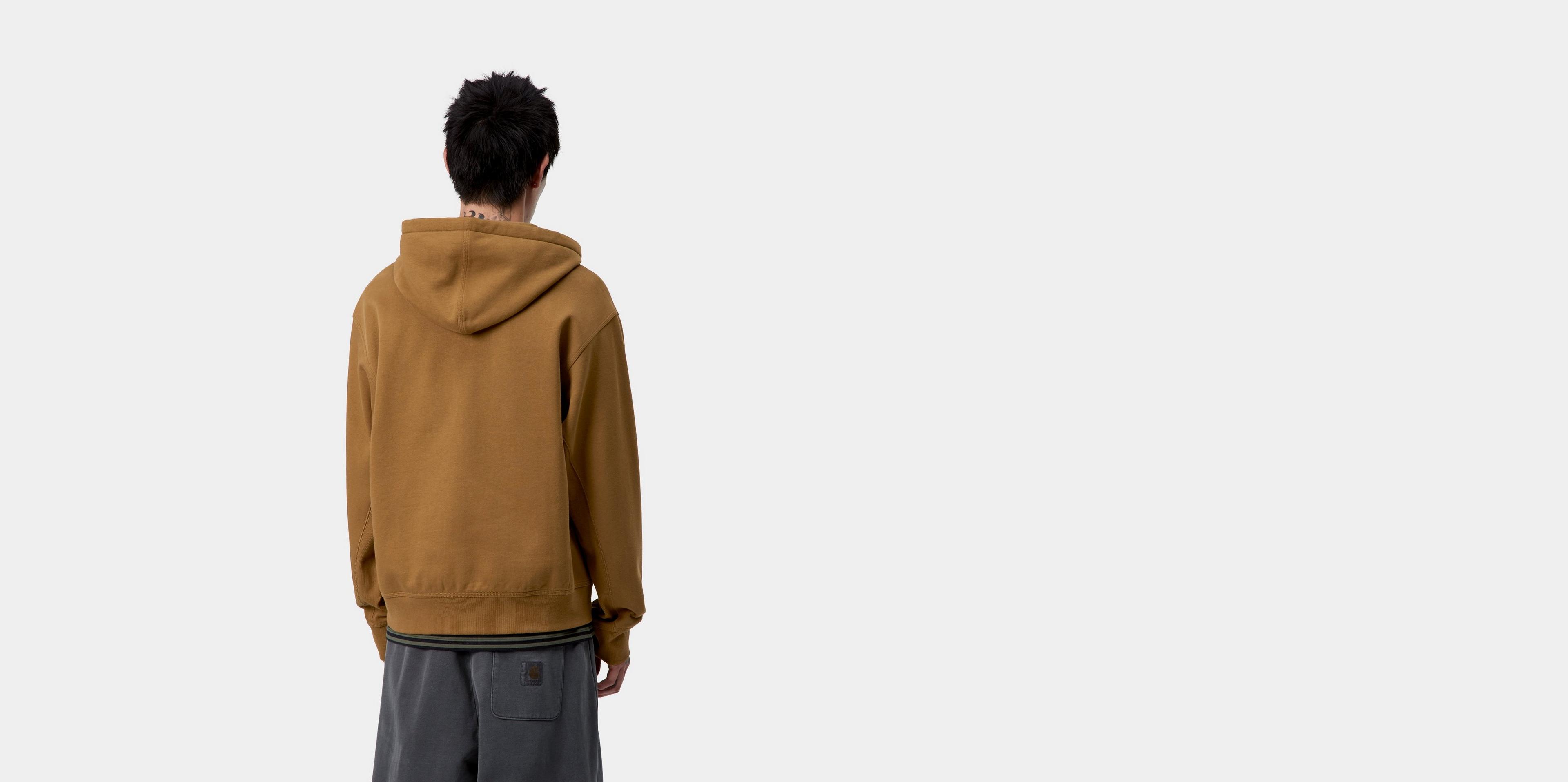 Carhartt WIP Hooded American Script Jacket, Hamilton Brown | Official ...