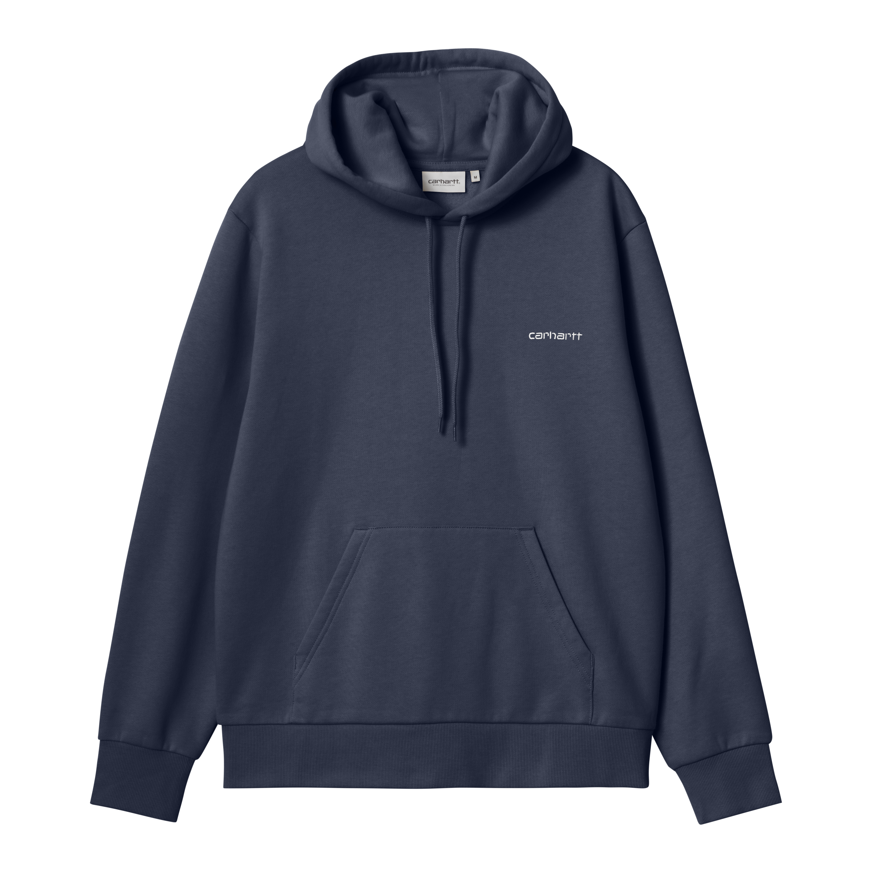 Carhartt WIP Hooded Script Embroidery Sweat, Air Force Blue / White ...