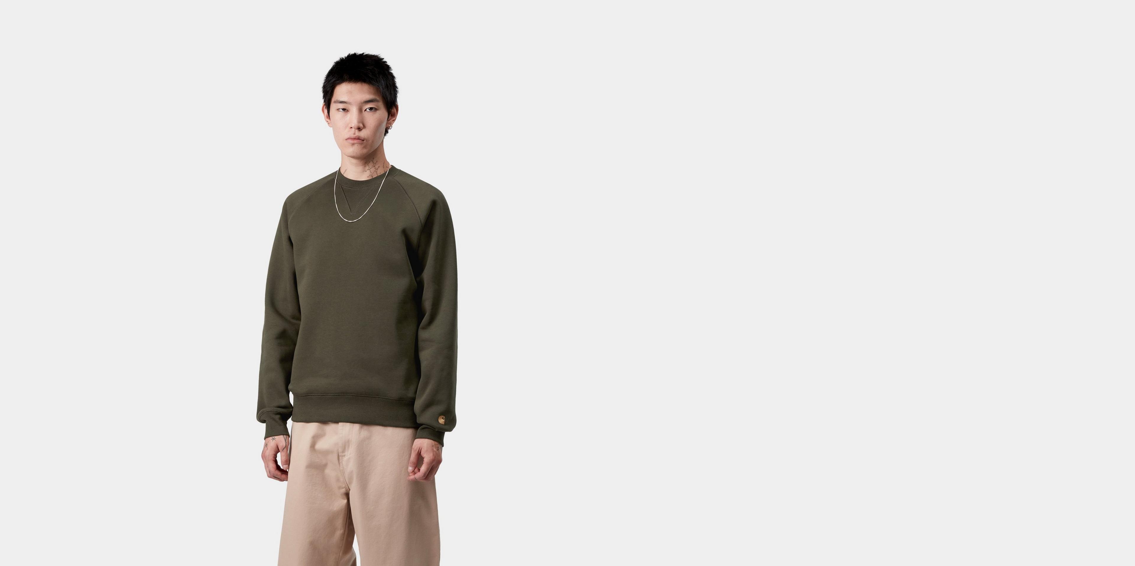 Carhartt WIP Chase Sweatshirt, Olive / Gold | Official Online Store