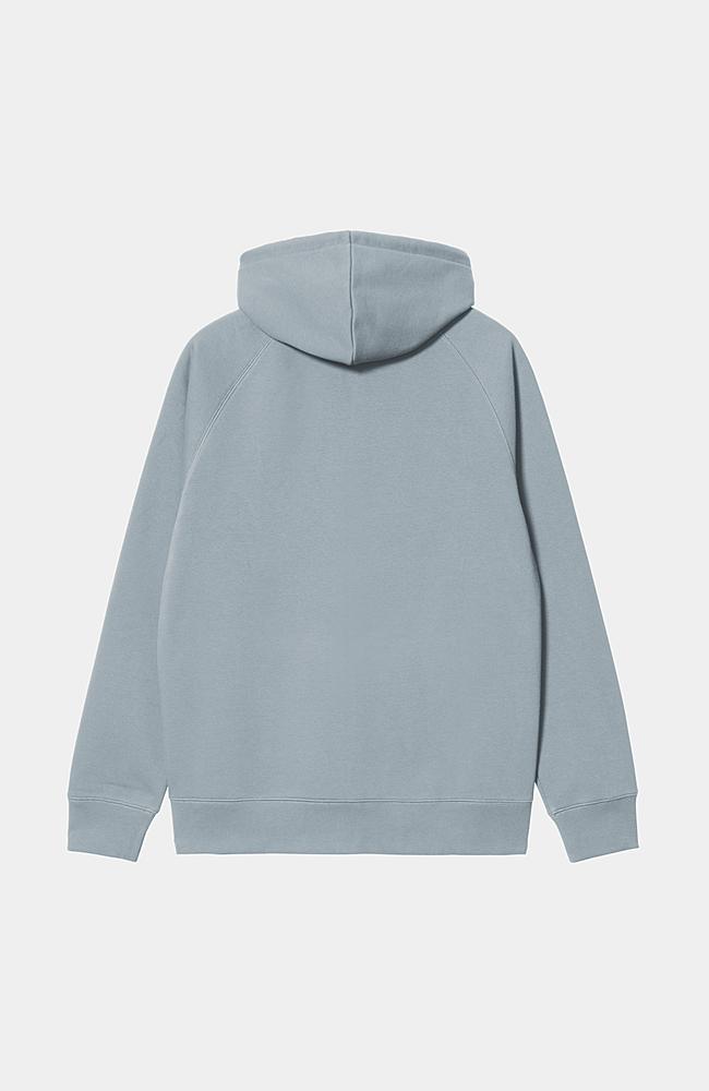 Carhartt Wip Hooded Chase Jacket Frosted Blue Gold Official Online