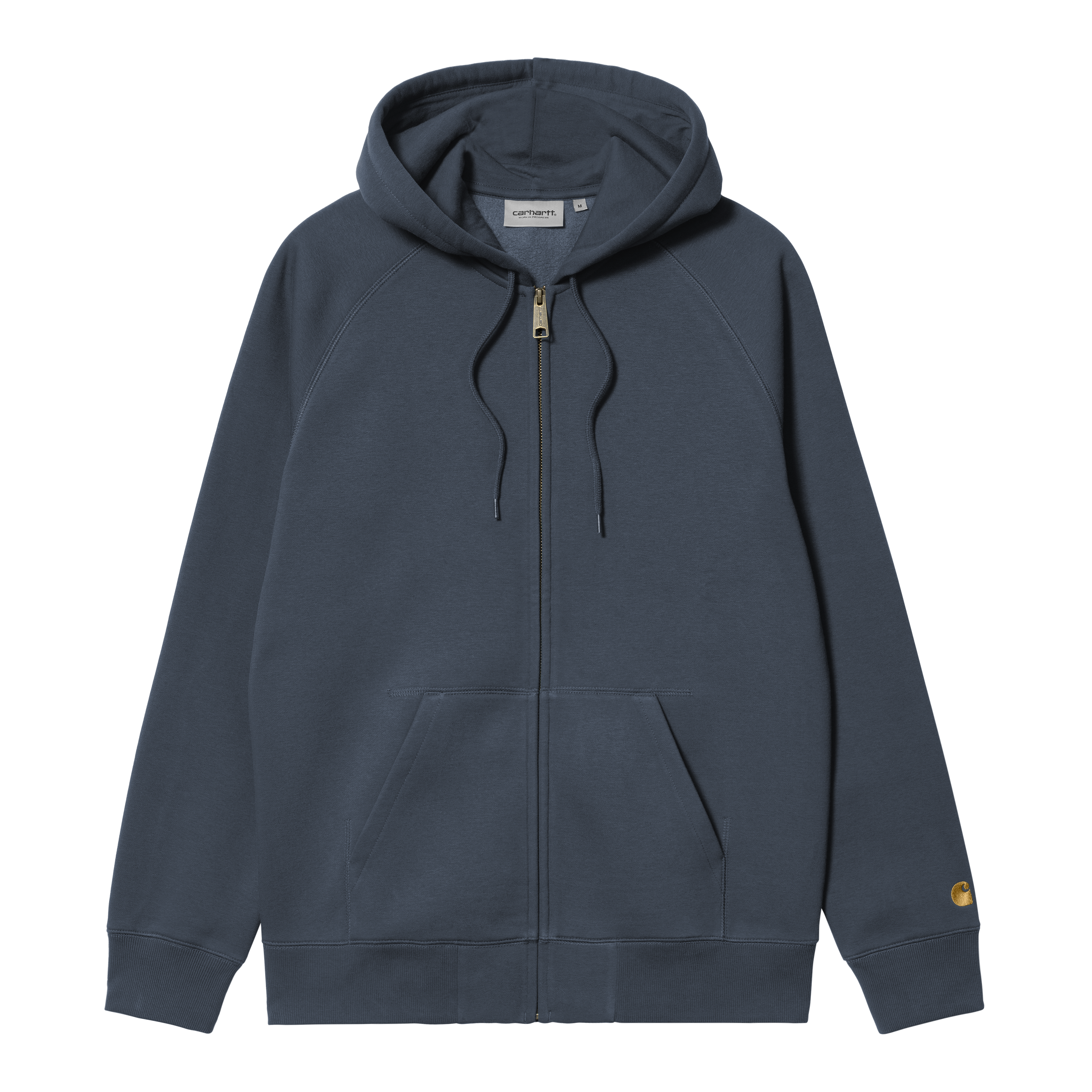 Carhartt WIP Hooded Chase Jacket, Dusky Blue / Gold | Official Online Store