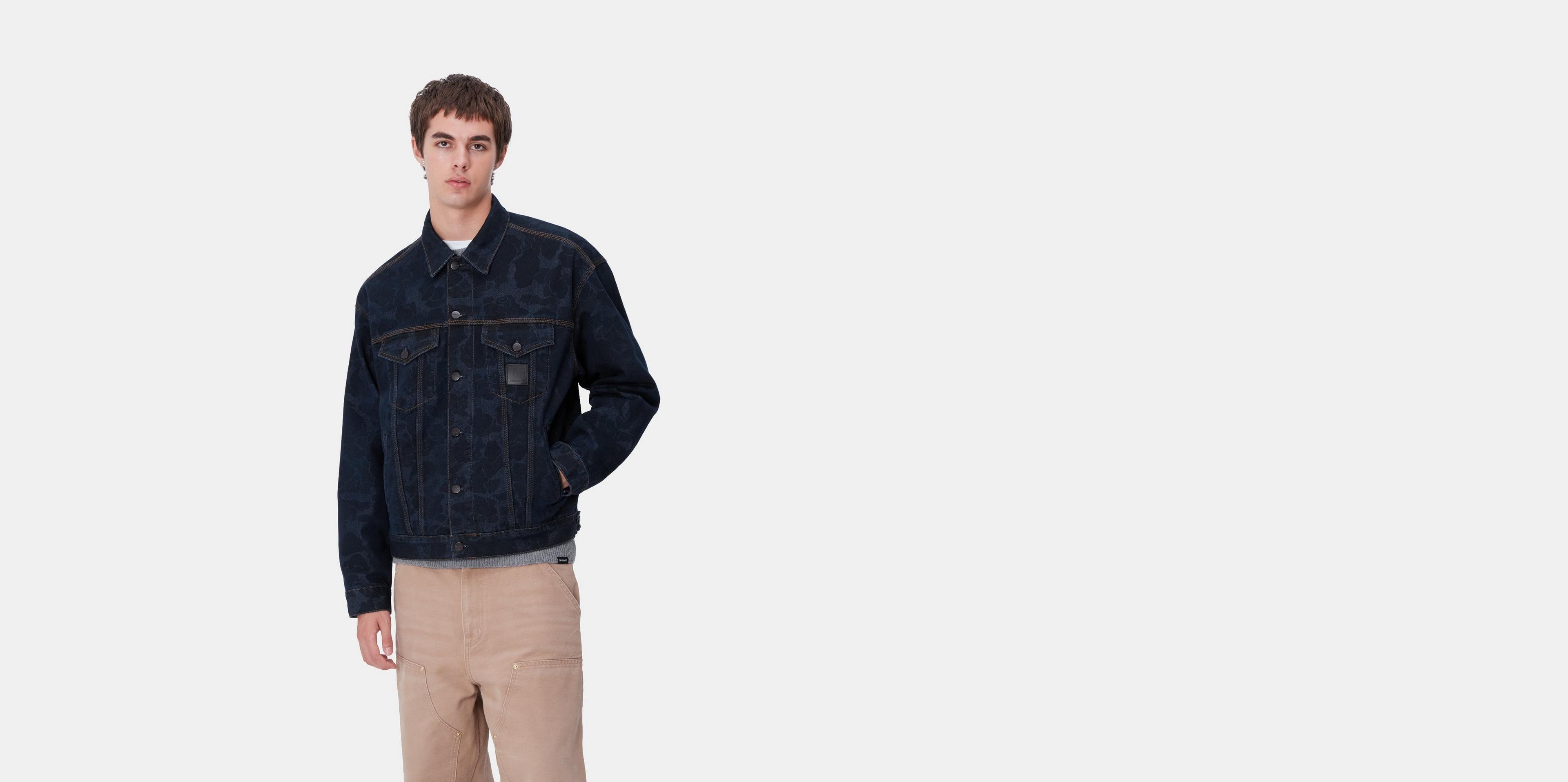 Carhartt WIP Duck Helston Jacket, Camo Duck, Blue | Boutique en ligne ...