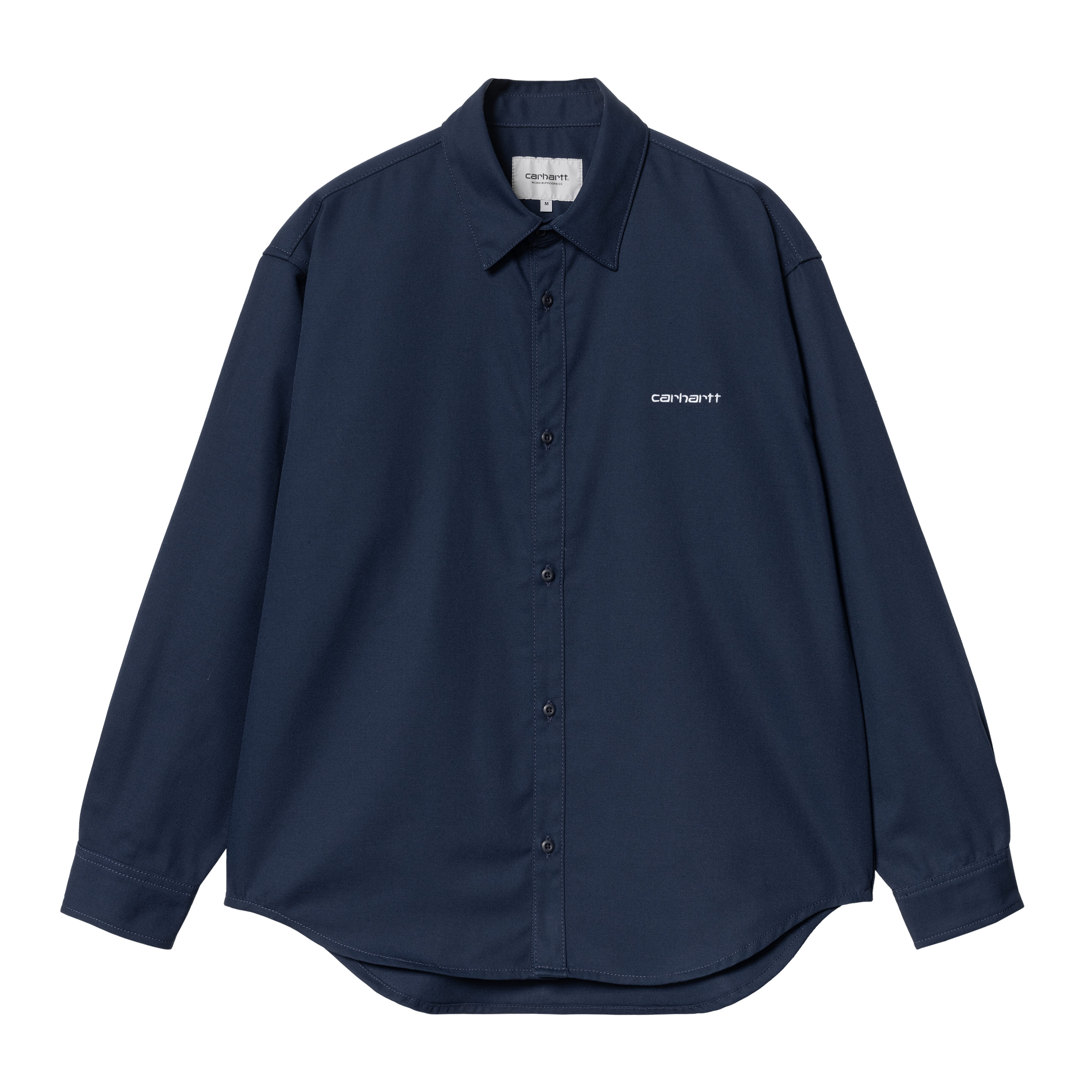 Carhartt WIP L/S Module Script Shirt, Air Force Blue / White | Tienda ...