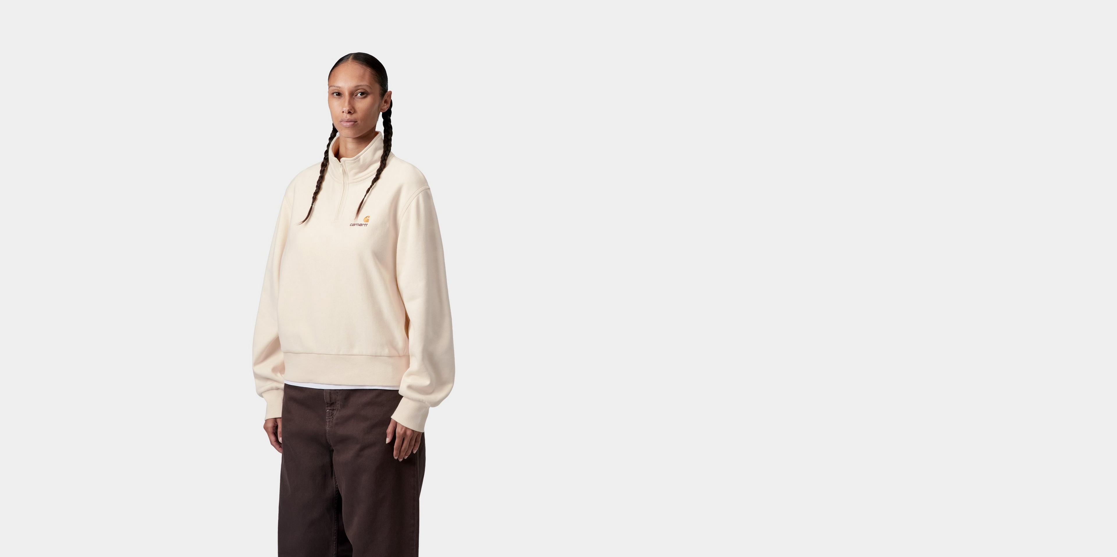 Carhartt WIP W' American Script High Neck Sweatshirt, Natural ...