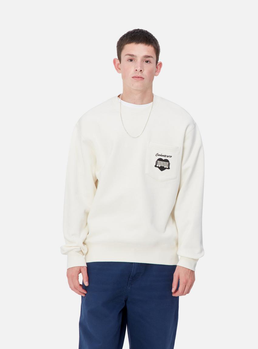 Carhartt WIP Heart Train Pocket Sweat, Wax | Official Online Carhartt WIP Heart Train Pocket Sweat, Wax | Official Online