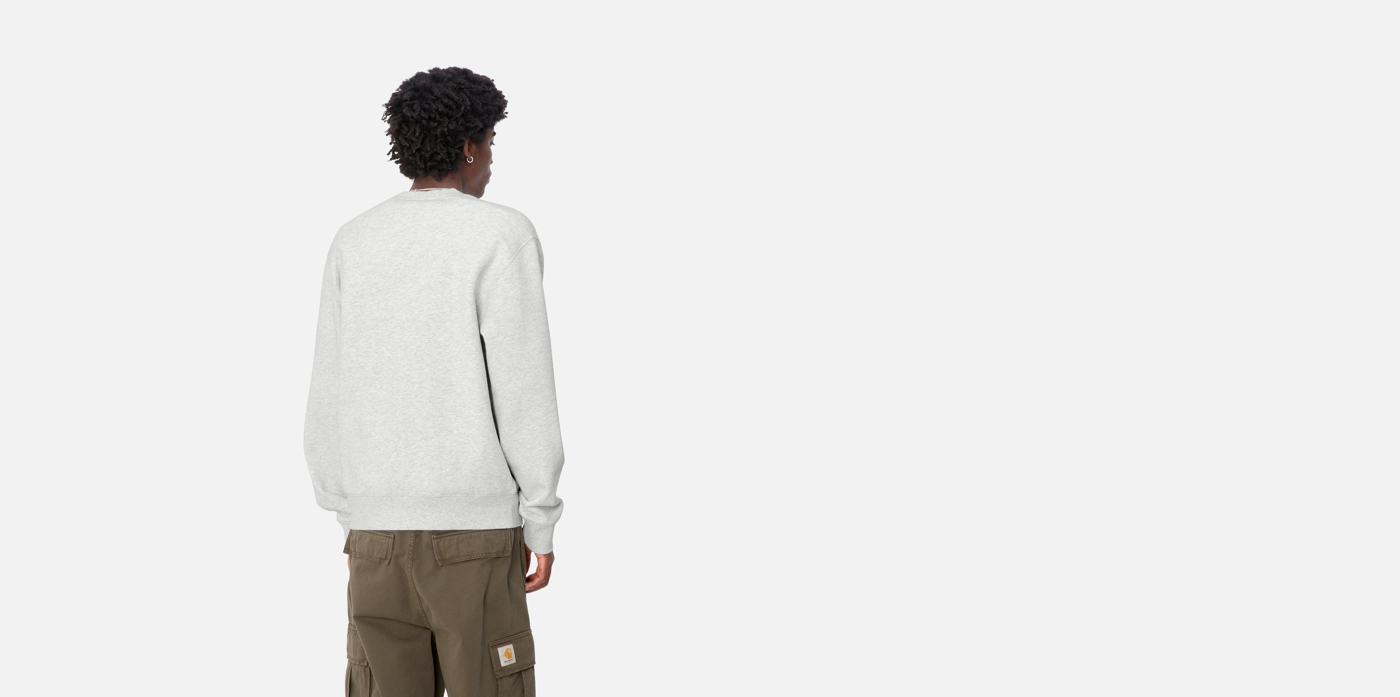 Carhartt WIP Pepe Be Nice Sweat, Ash Heather / Black | Official Online ...
