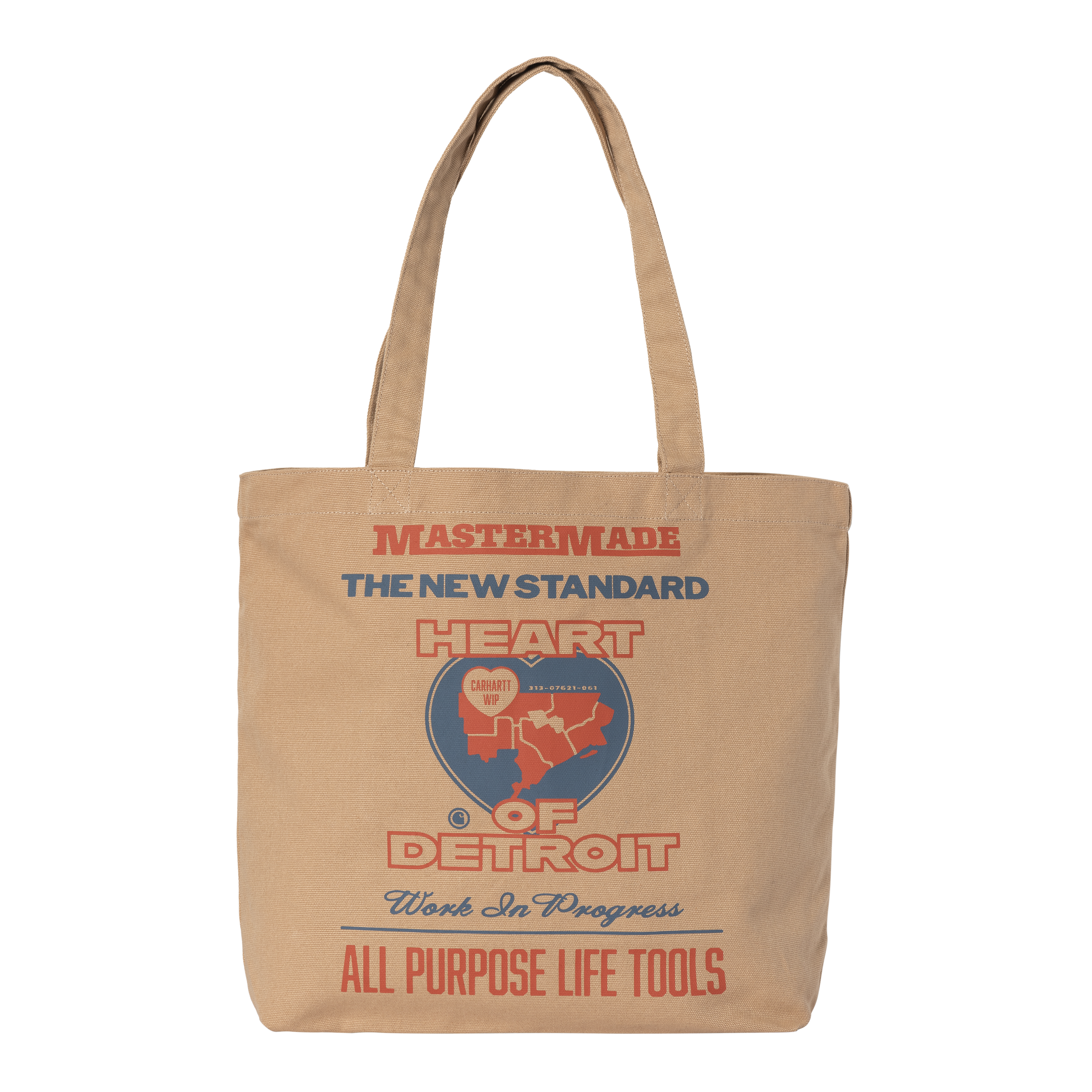 Carhartt WIP Canvas Graphic Tote, Arcan Print, Dusty H Brown | Official ...