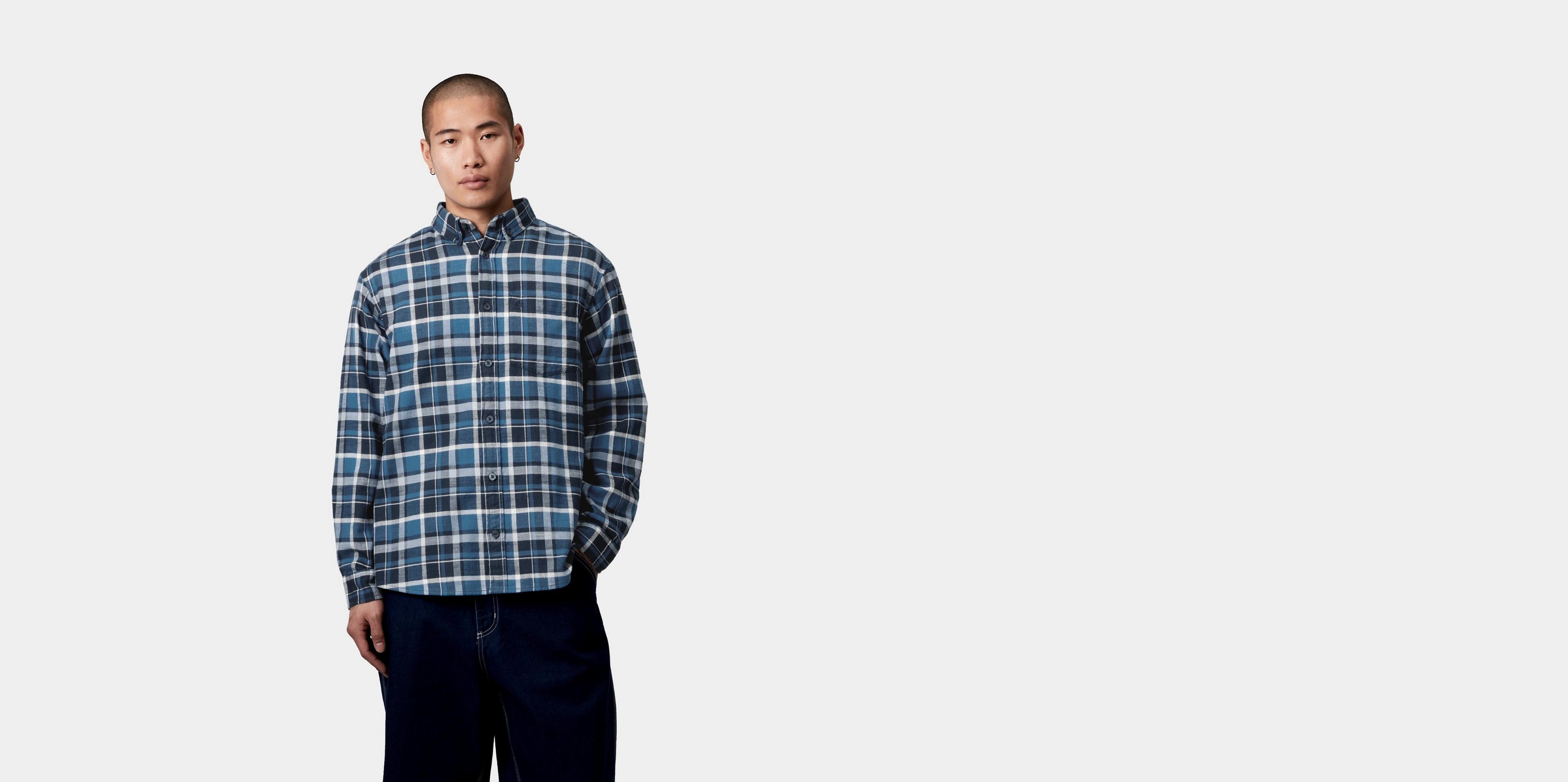 Carhartt WIP L/S Fendrick Shirt, Fendrick Check, Mizar | Officiële ...