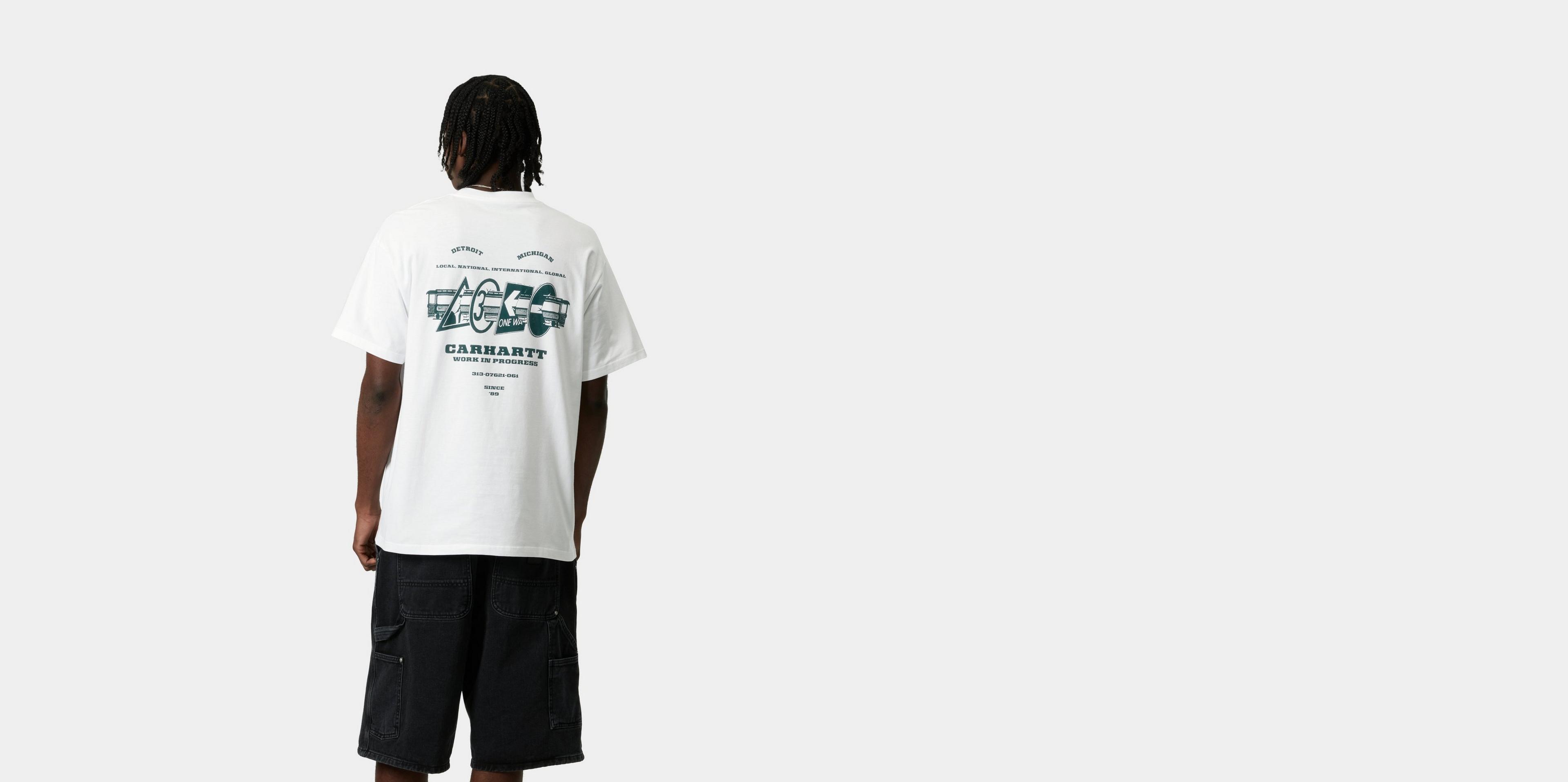 Carhartt WIP S/S Runaway T-Shirt, White / Malachite | Tienda oficial en ...