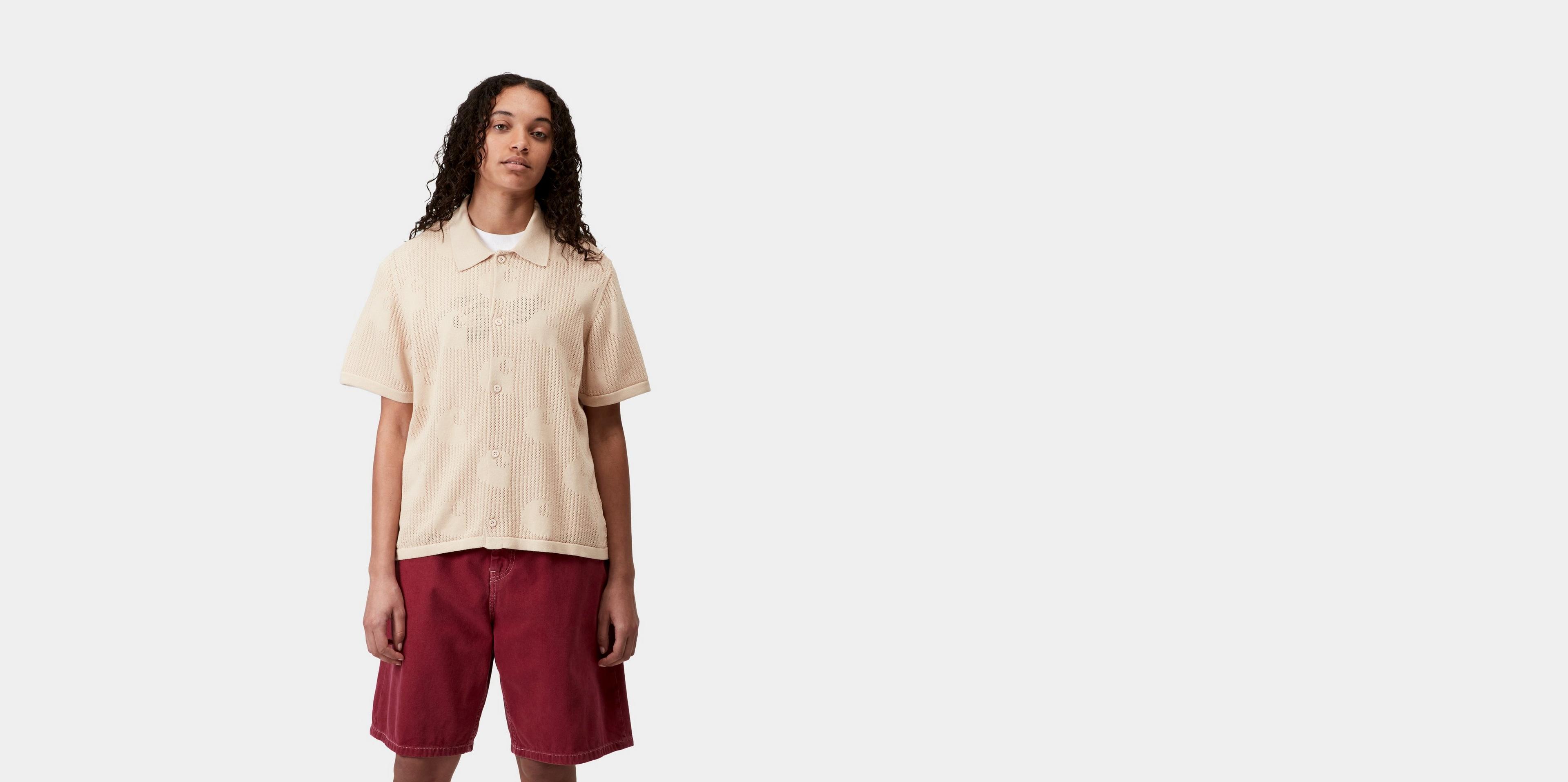 Carhartt WIP W’ S/S Temple Knit Shirt, Fleur De Sel | Official Online Store