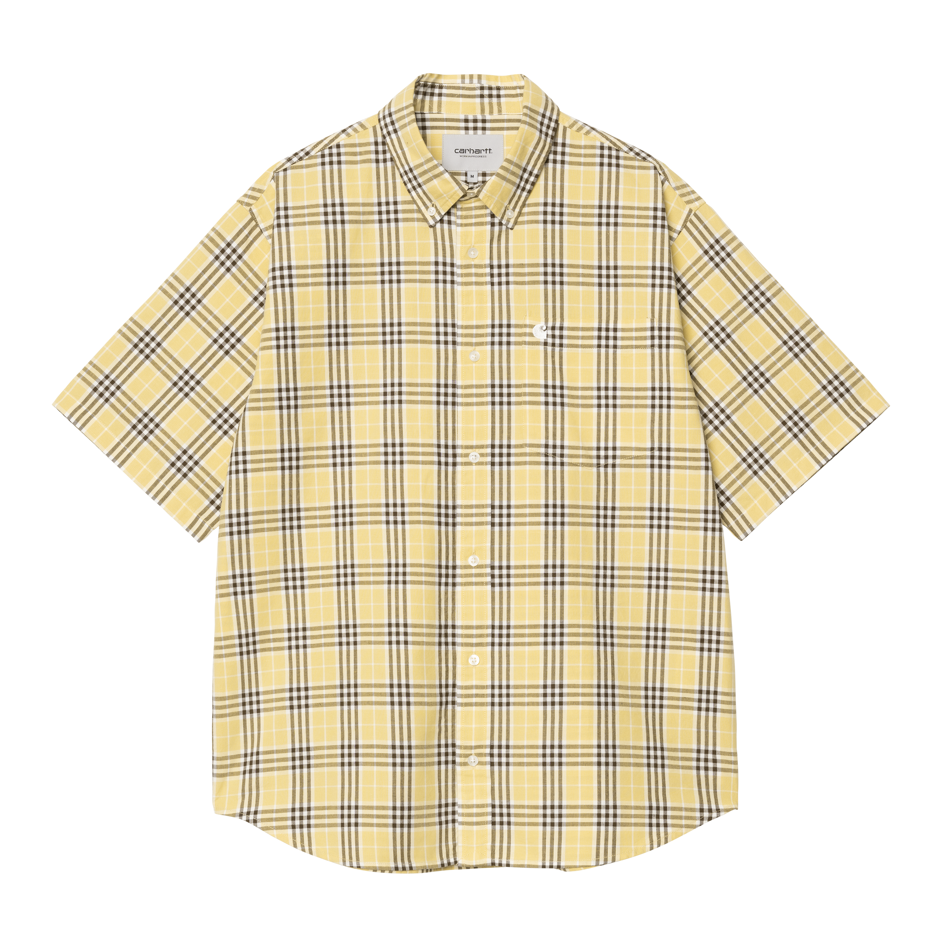 Carhartt WIP S/S Niven Shirt, Niven Check, Straw / Wax | Official ...