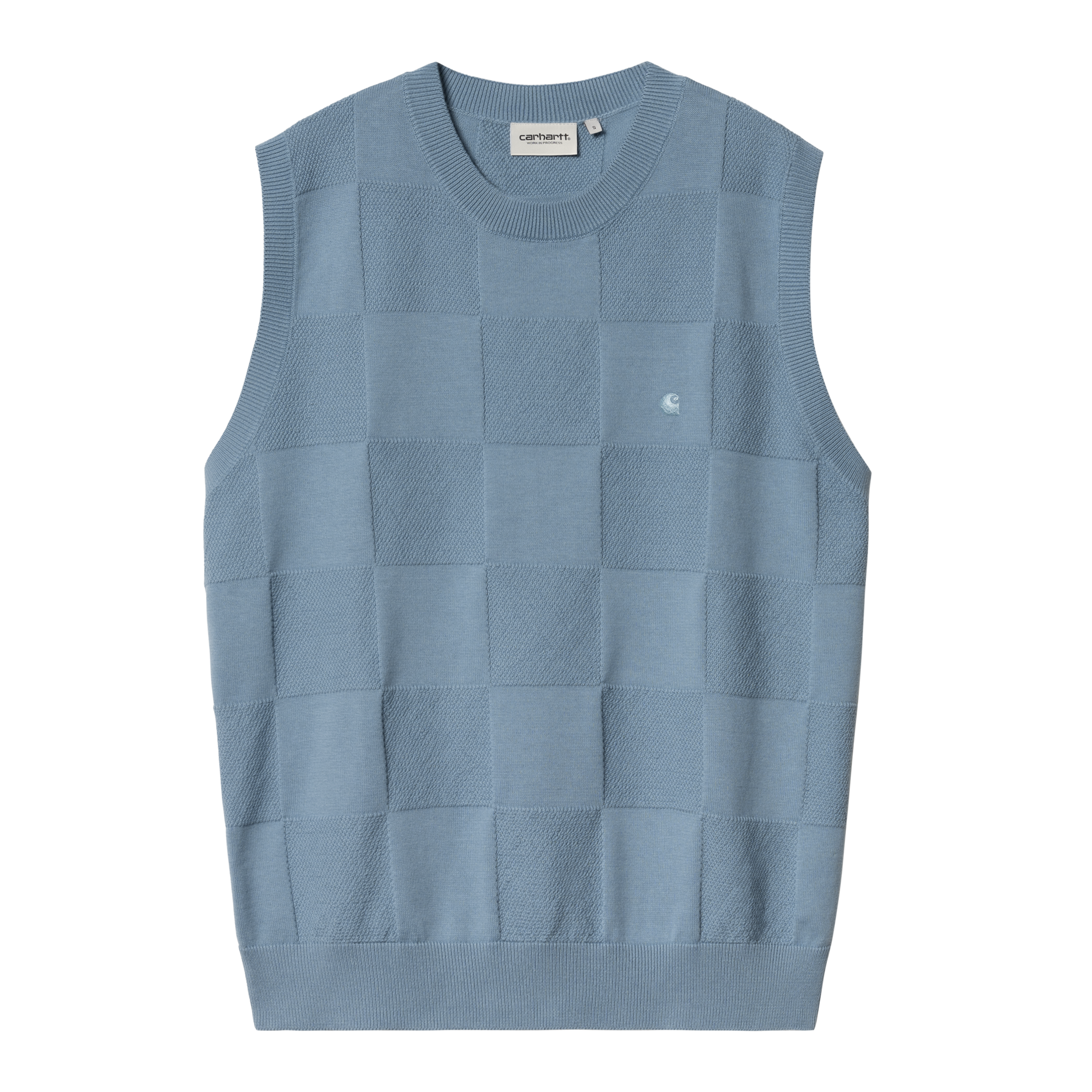 Carhartt WIP W' Checker Vest Sweater, Frosted Blue | Official Online Store