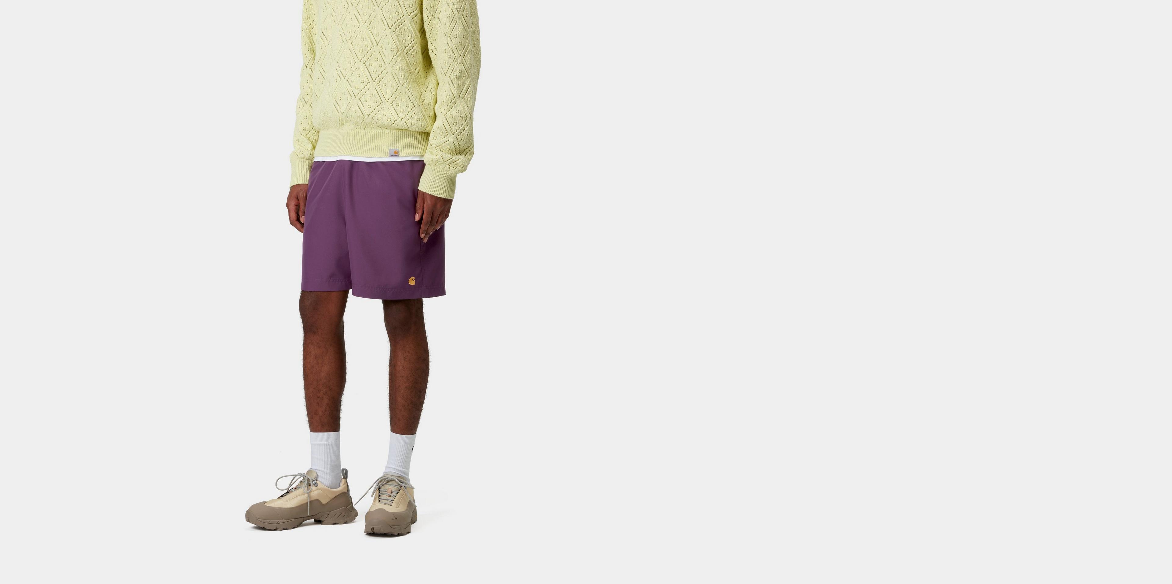 Carhartt WIP Chase Swim Trunks, Huckleberry / Gold | Official Online Store
