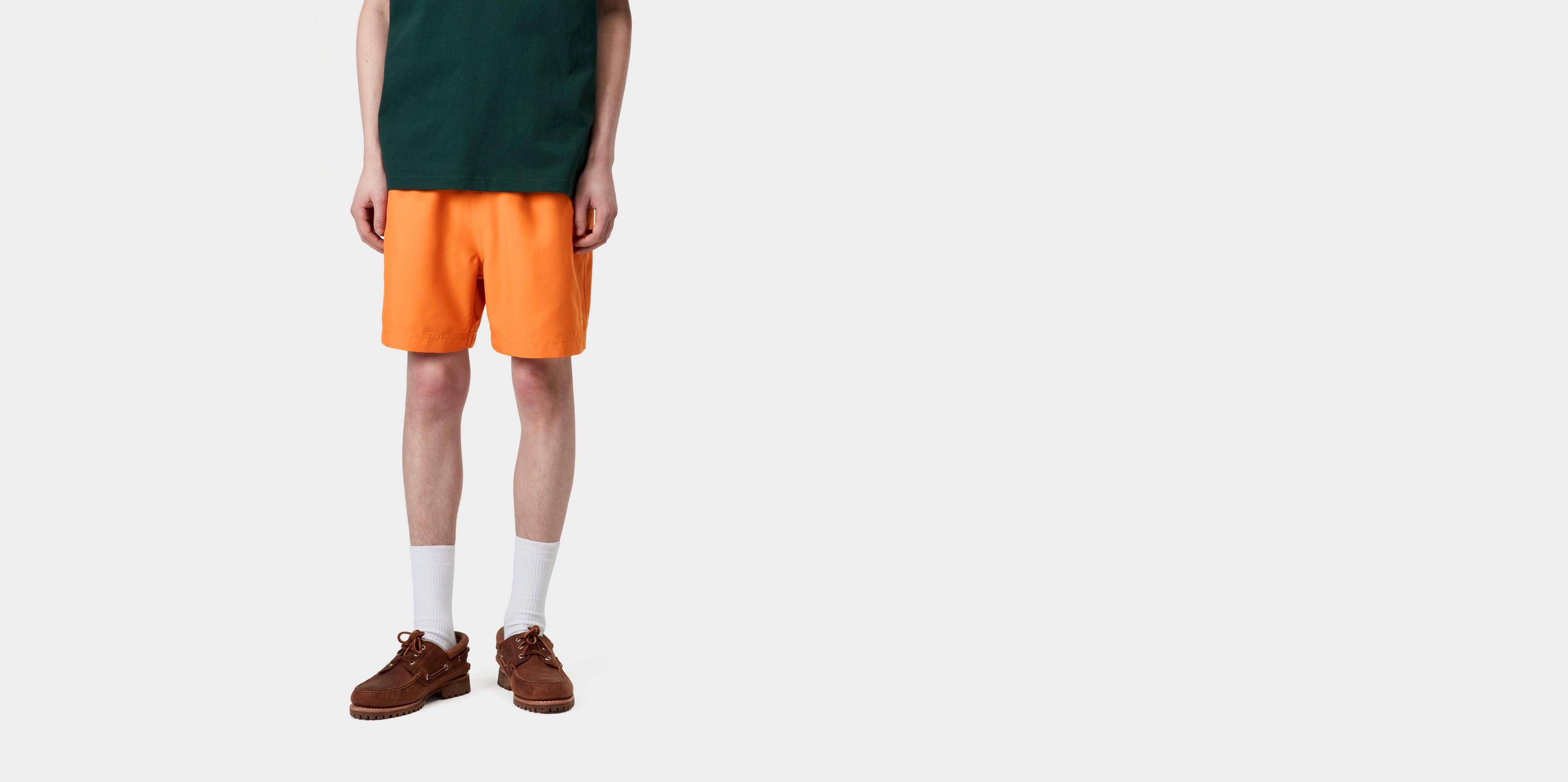 Carhartt WIP Chase Swim Trunks, Pumpkin / Gold | Official Online Store