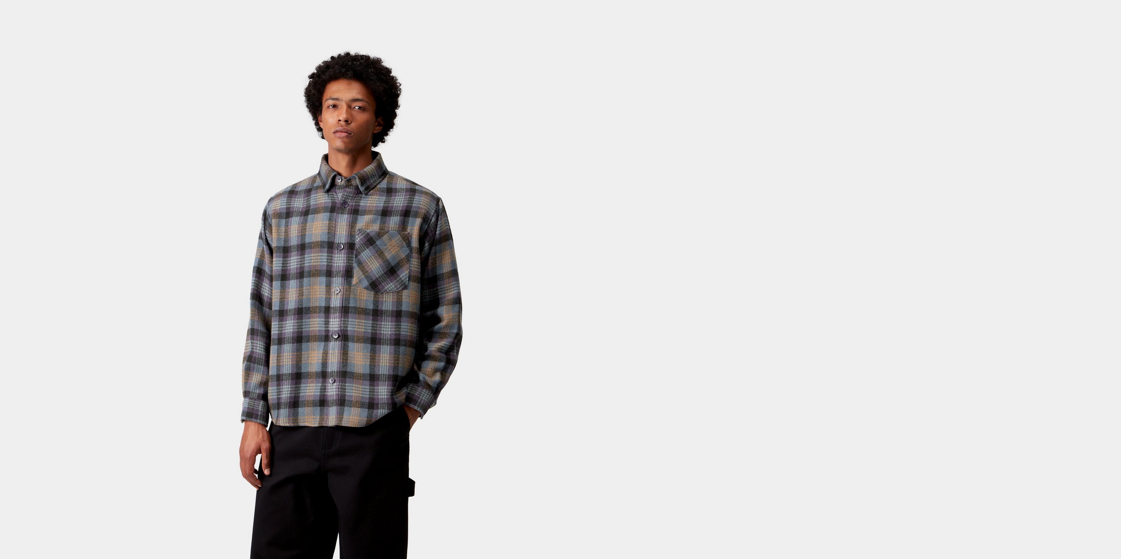 Carhartt WIP L/S Dern Shirt, Dern Check, Lokers | Official Online Store