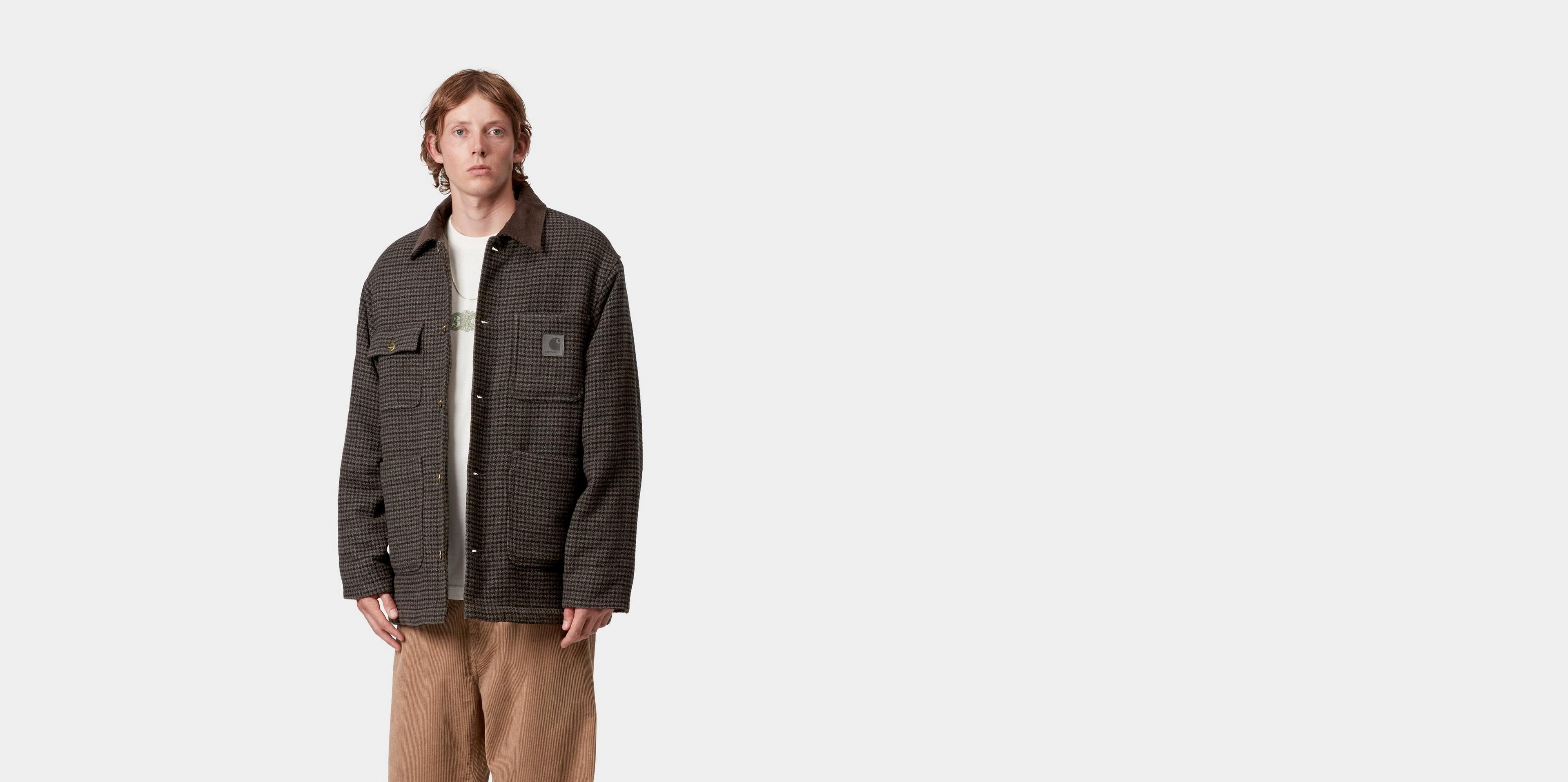 Carhartt WIP Lowis Chore Coat, Lowis Houndstooth, Vitola Heather ...