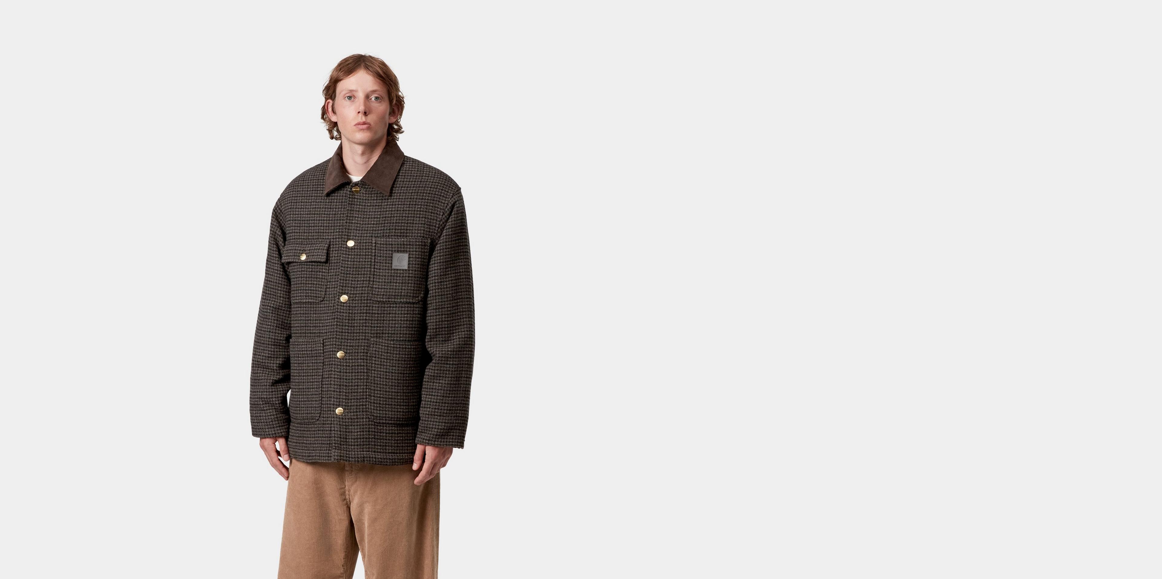Carhartt WIP Lowis Chore Coat, Lowis Houndstooth, Vitola Heather ...