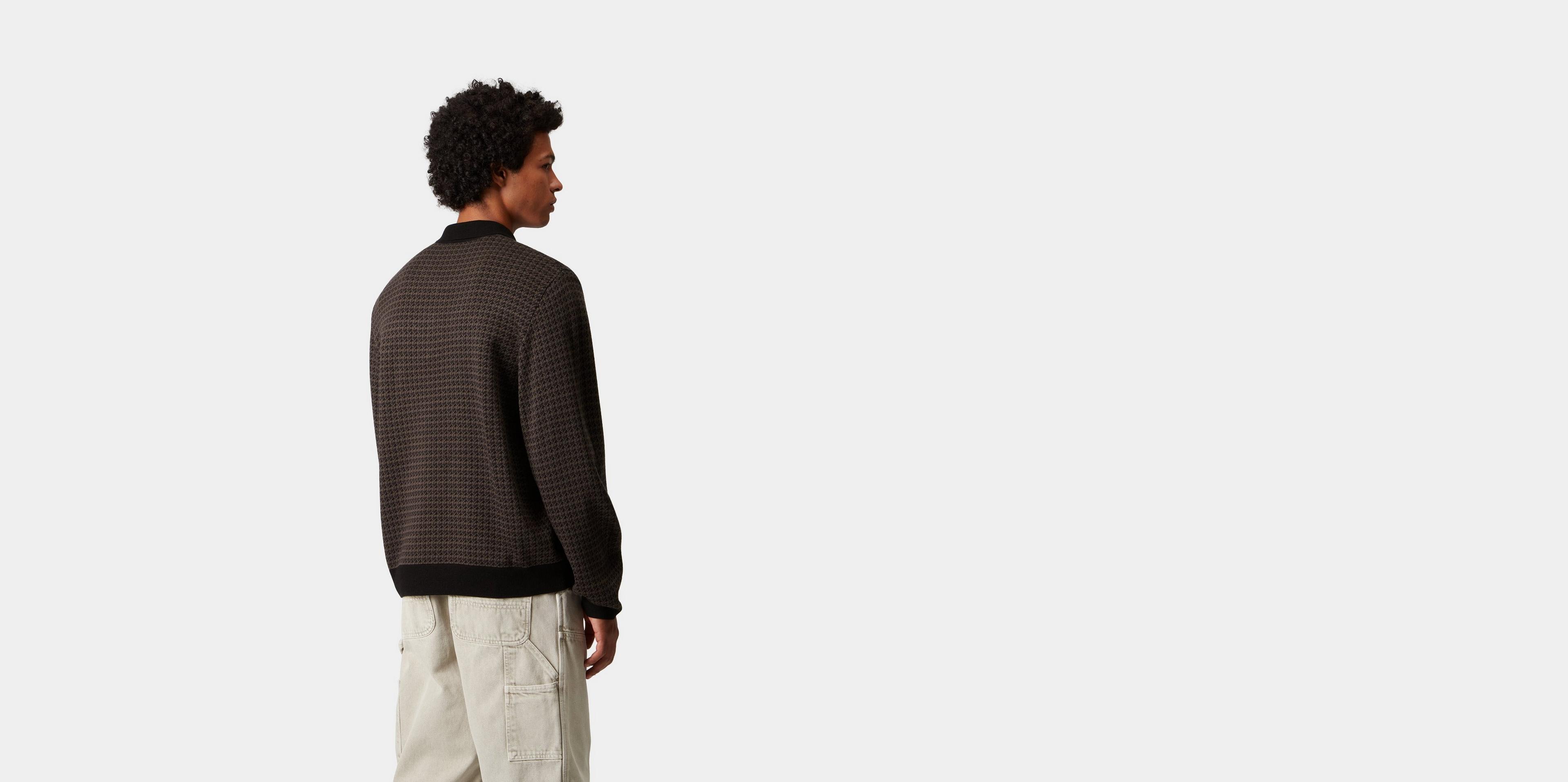 Carhartt WIP L/S Lowis Polo, Lowis Houndstooth, Vitola Heather ...