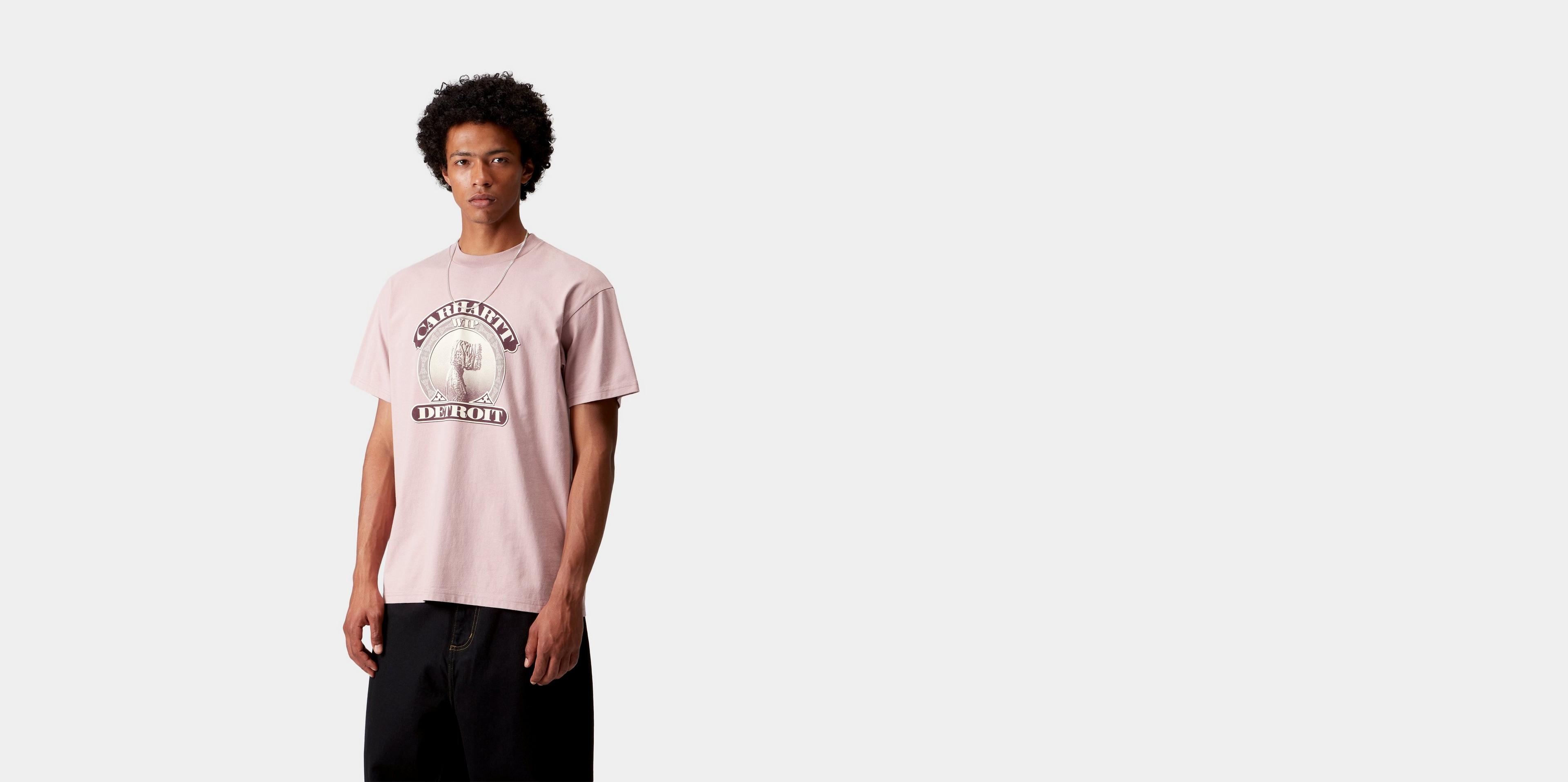 Carhartt WIP S/S Cold World T-Shirt, Glassy Pink | Loja online oficial