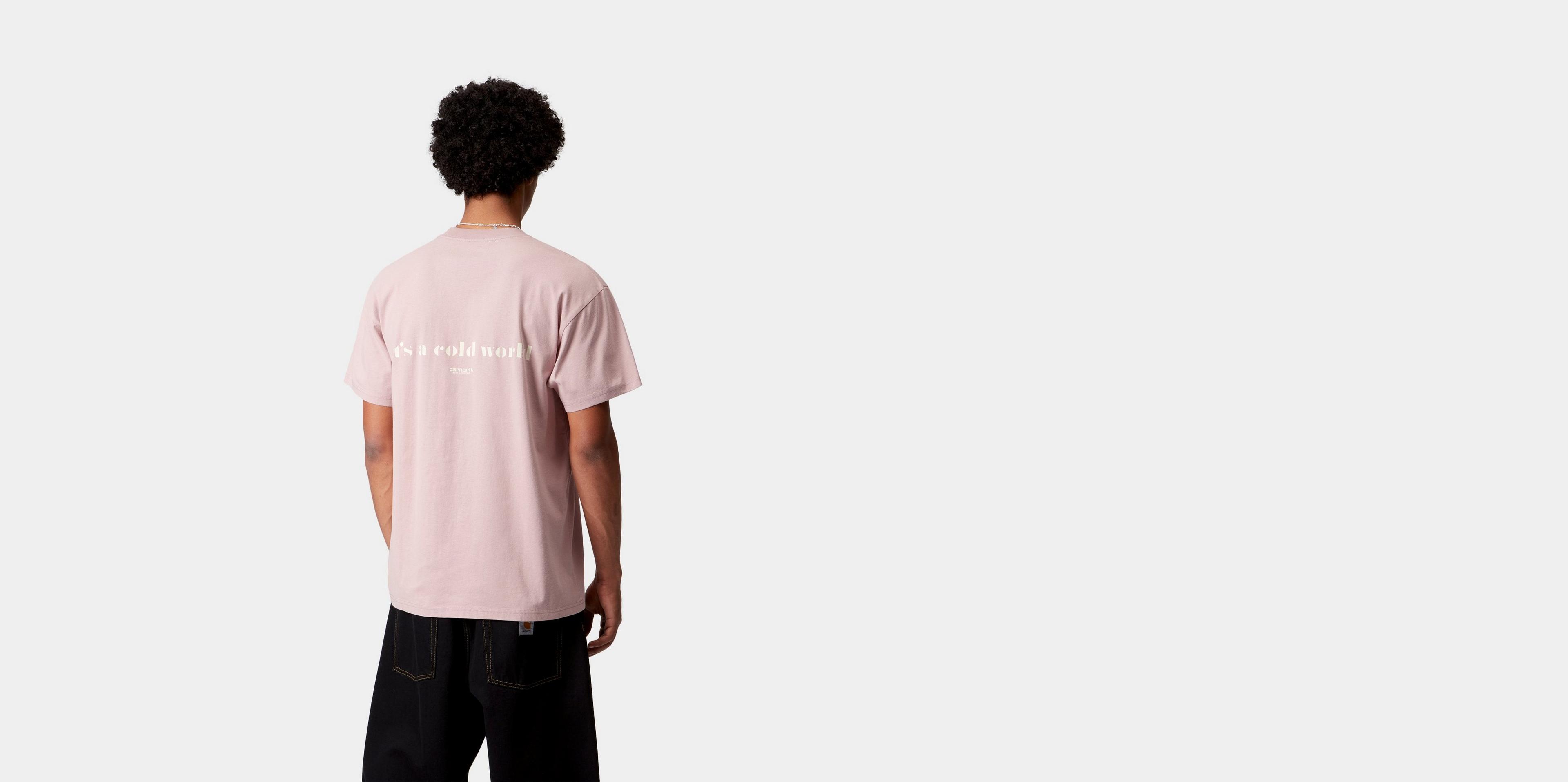 Carhartt WIP S/S Cold World T-Shirt, Glassy Pink | Official Online Store