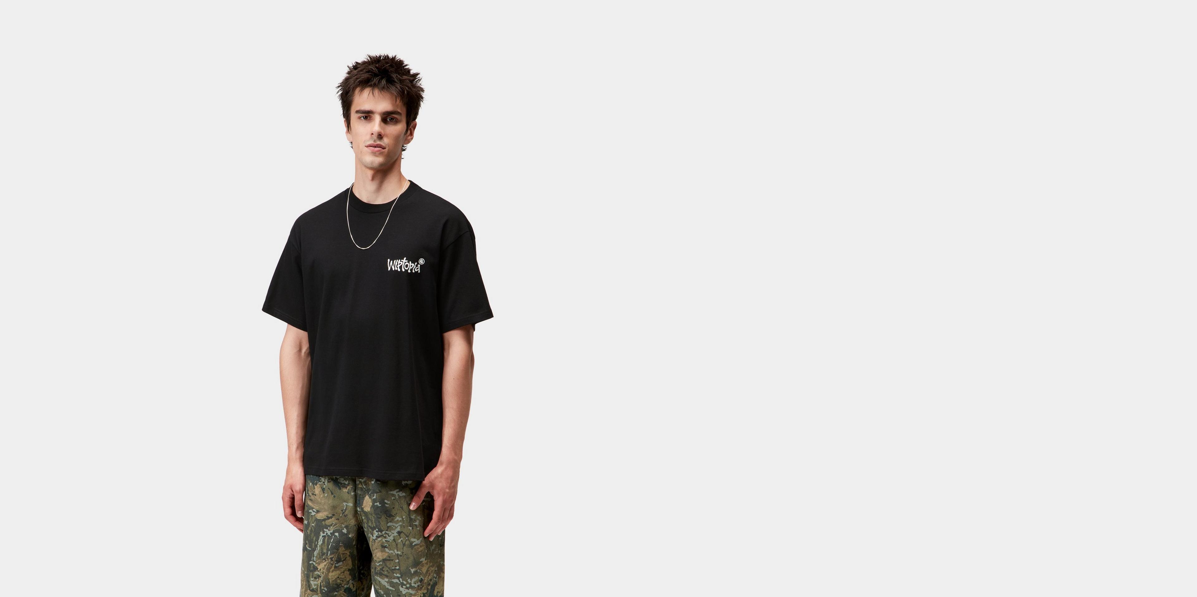 Carhartt WIP S/S Wiptopia Script T-Shirt, Black / Wax | Official Online Store