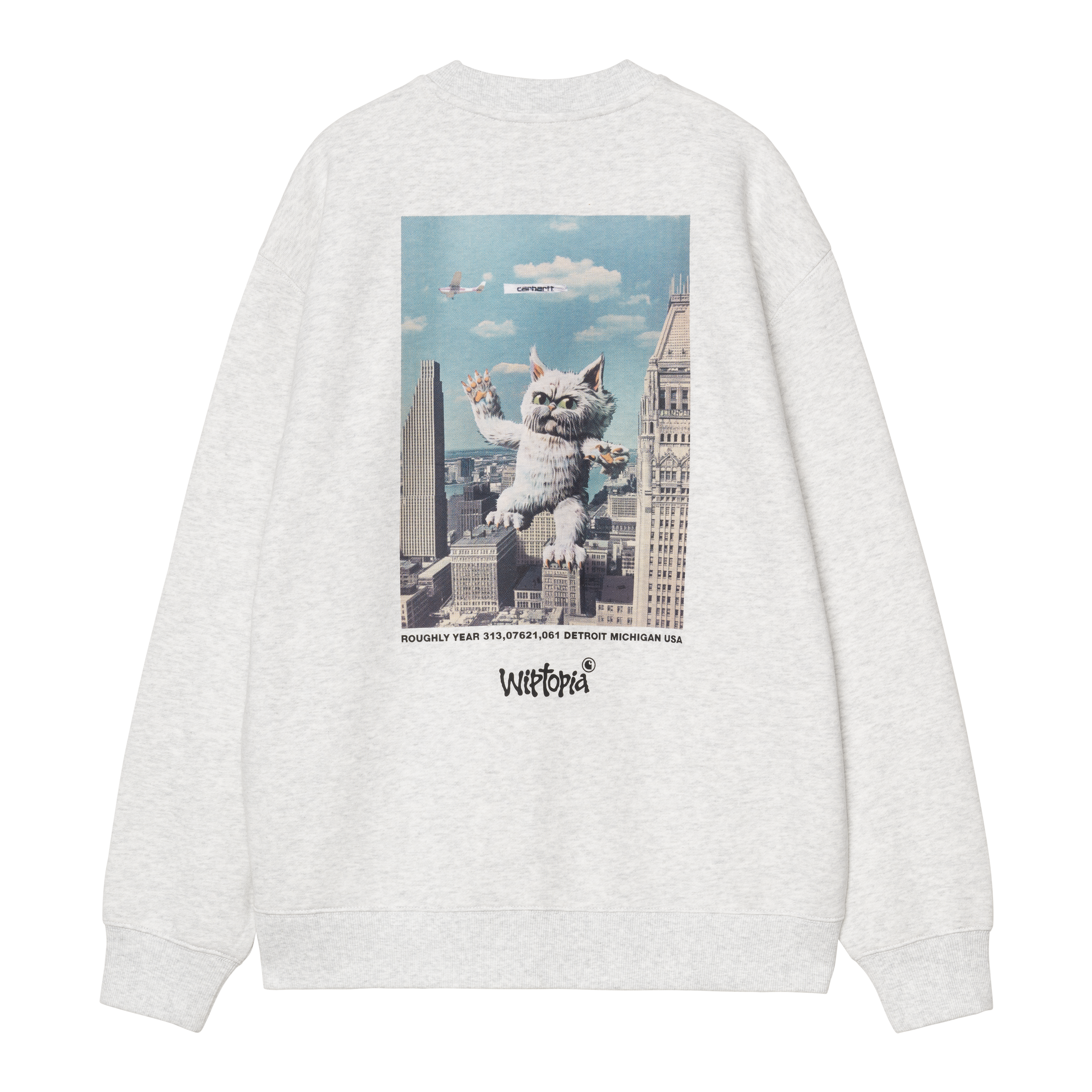 Carhartt WIP Women's Wiptopia Script Sweatshirt, Ash Heather / Dusky ...