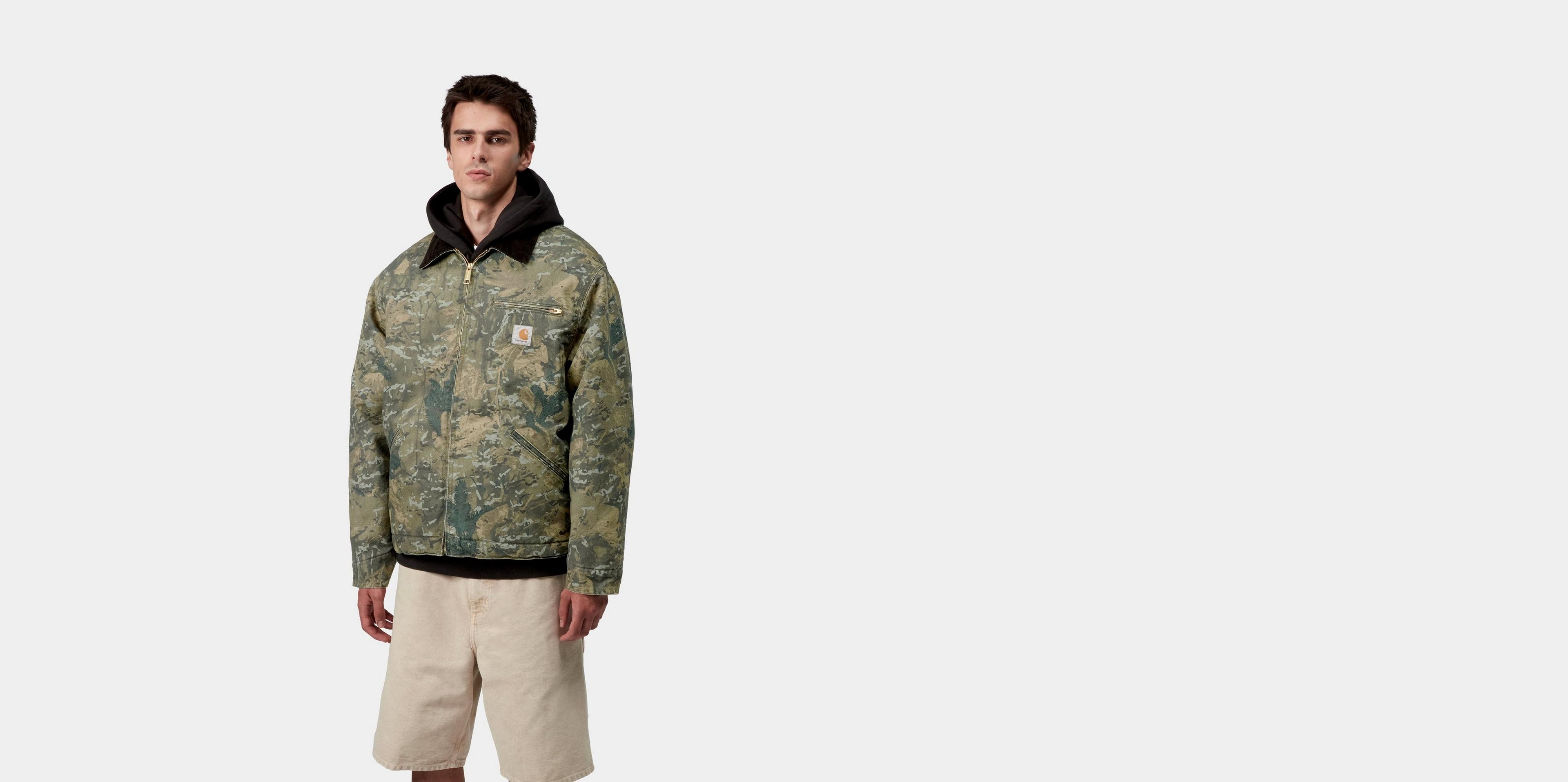 Carhartt WIP OG Detroit Jacket, Camo Combi, Green / Black | Official ...