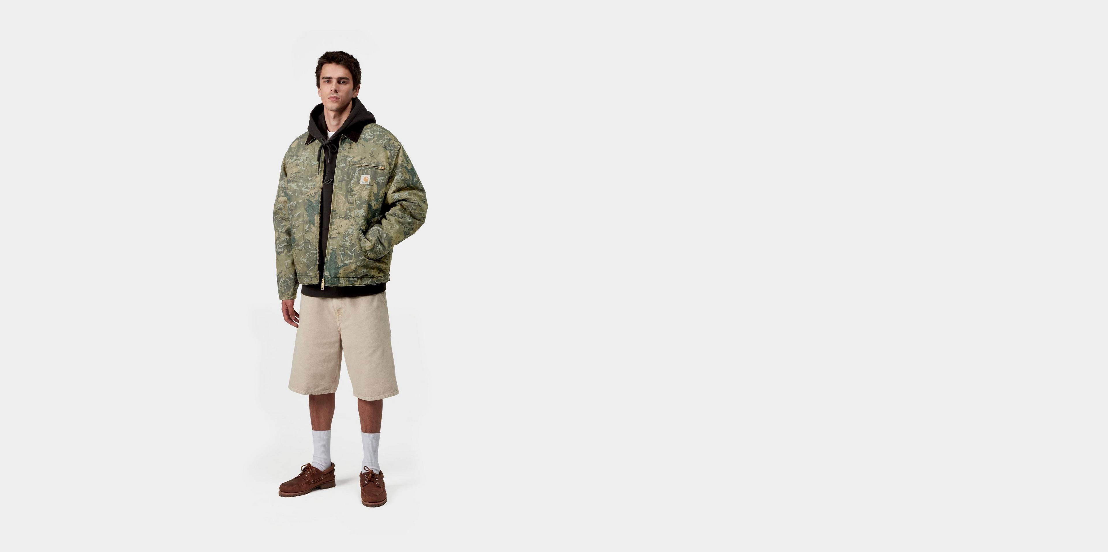 Carhartt WIP OG Detroit Jacket, Camo Combi, Green / Black | Official ...