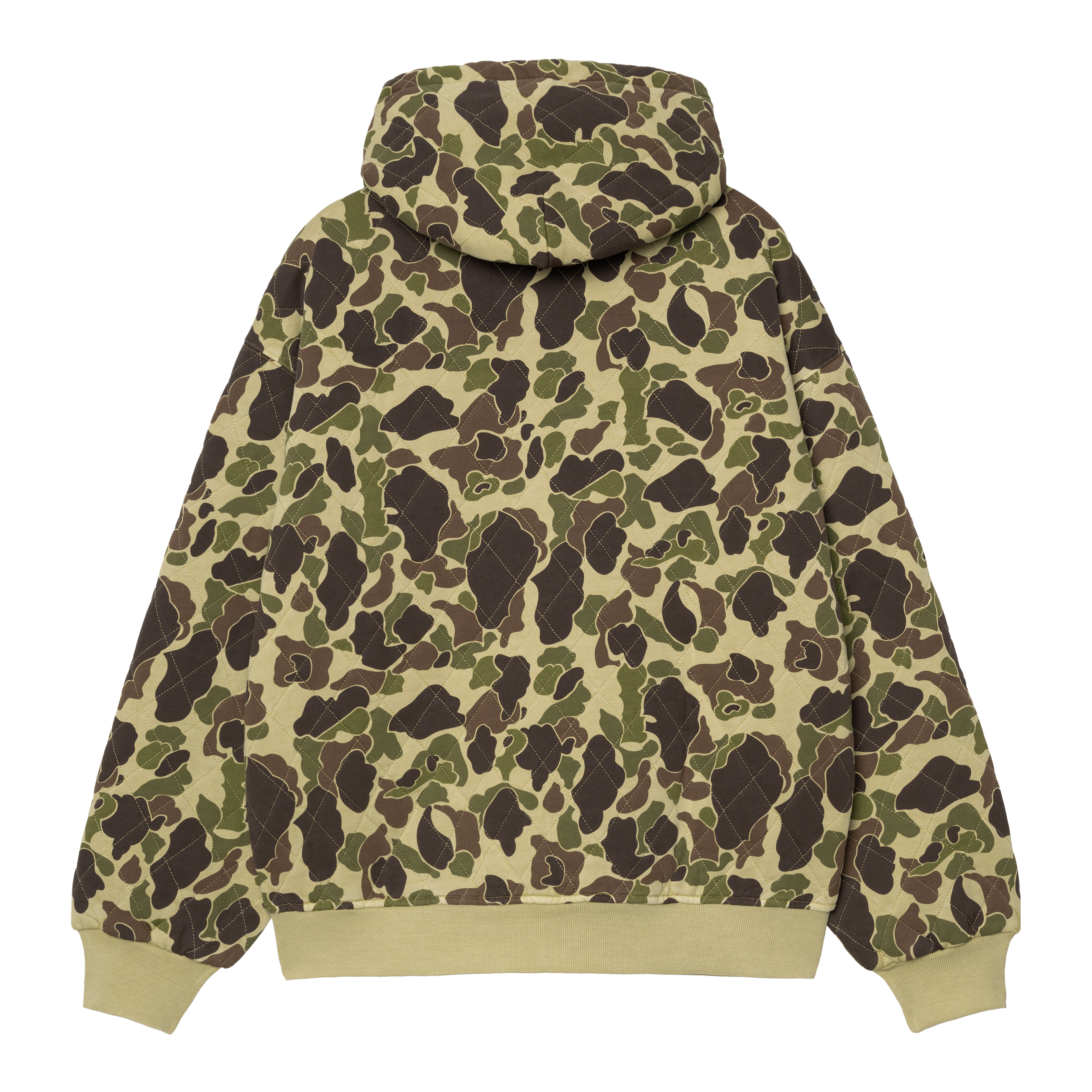 Carhartt WIP Hooded Vista Quilted Sweat Jacket, Camo Duck, Green ...