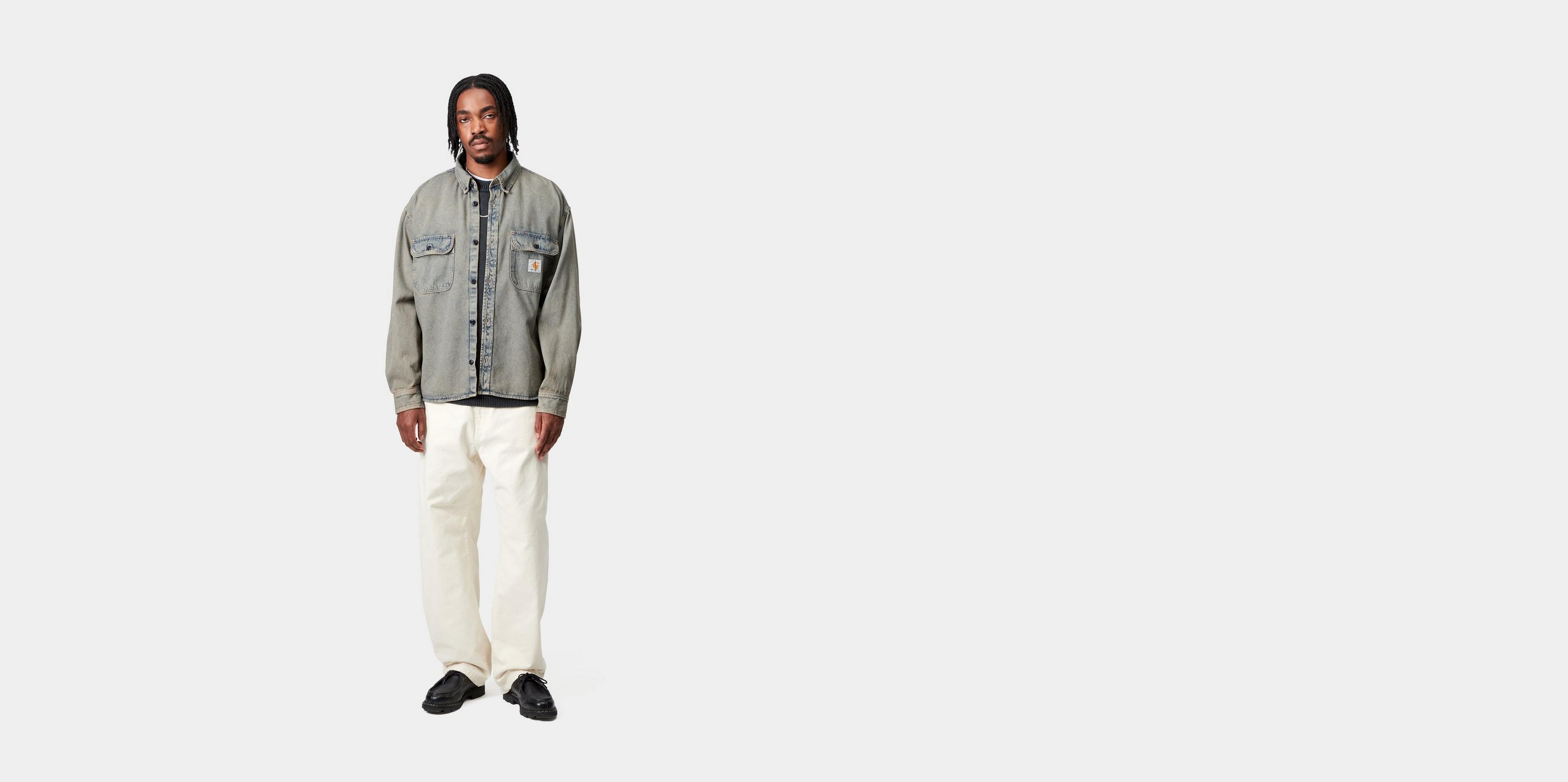 Carhartt WIP Tigan Shirt Jac, Blue / Leather | Official Online Store